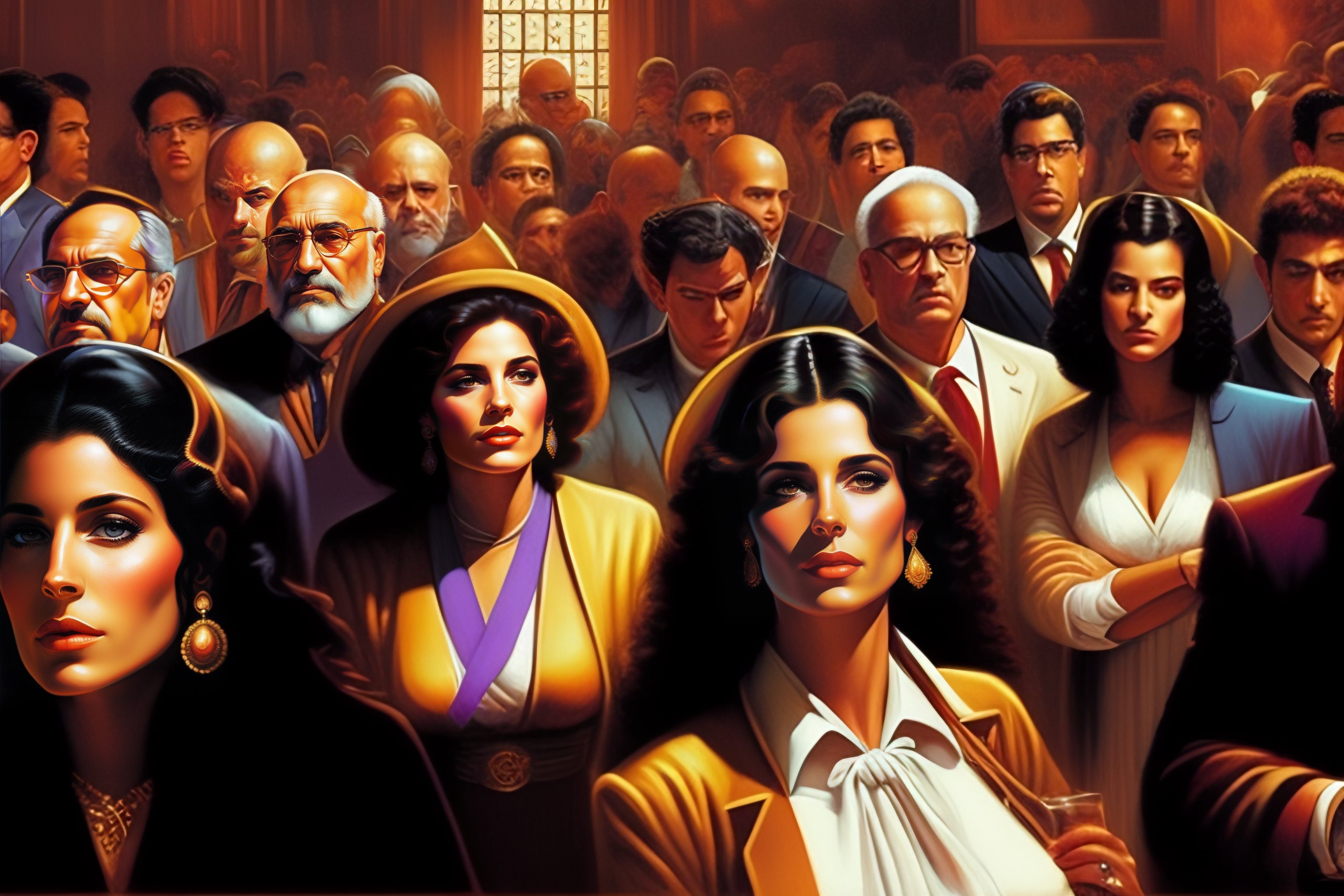 Lexica - Picture of a modern synagogue on the Sabbath, crowded with ...