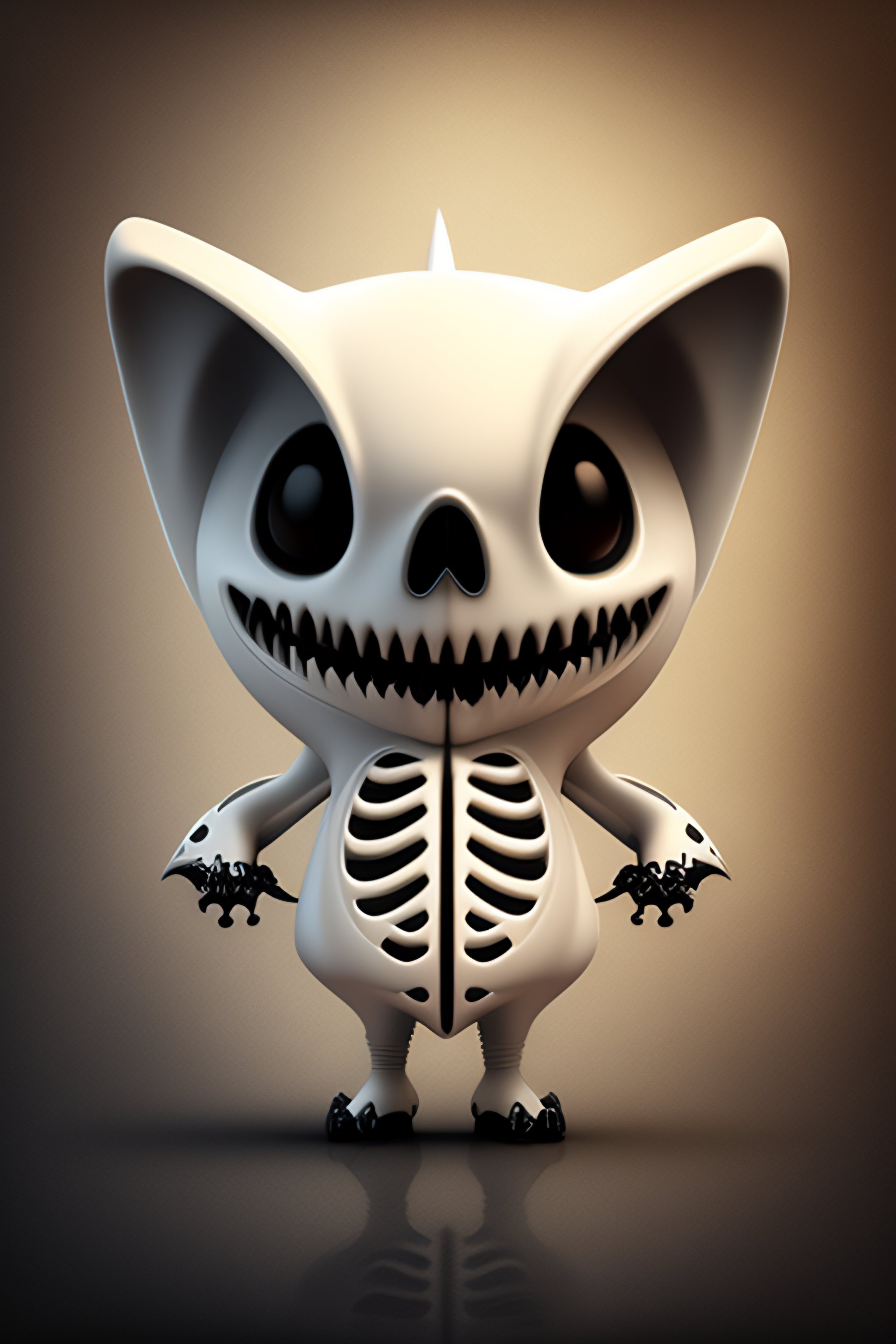 Lexica - Annoying white bat with a big head, weird body parts and looks ...