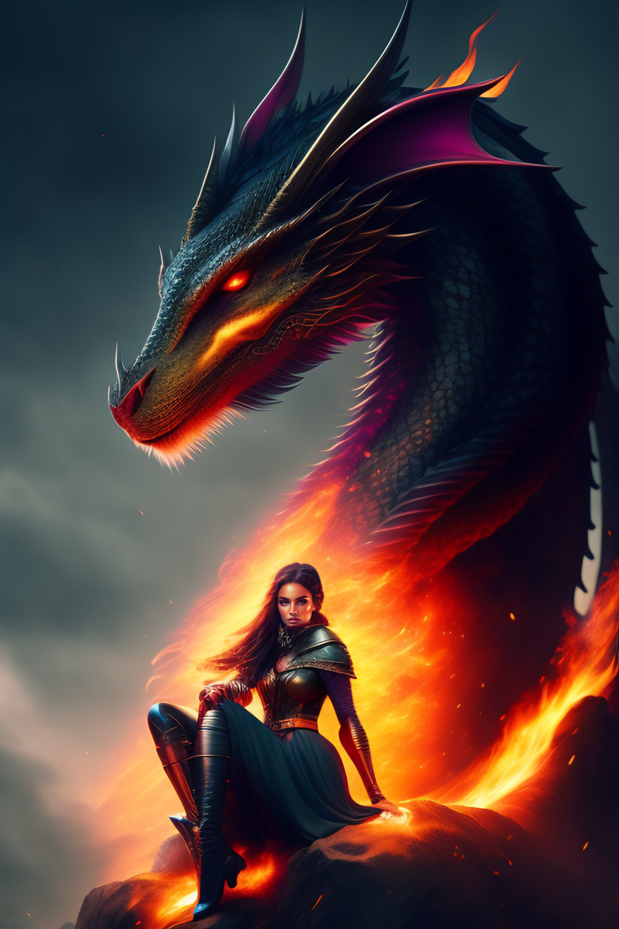 Dragon Burning Castle