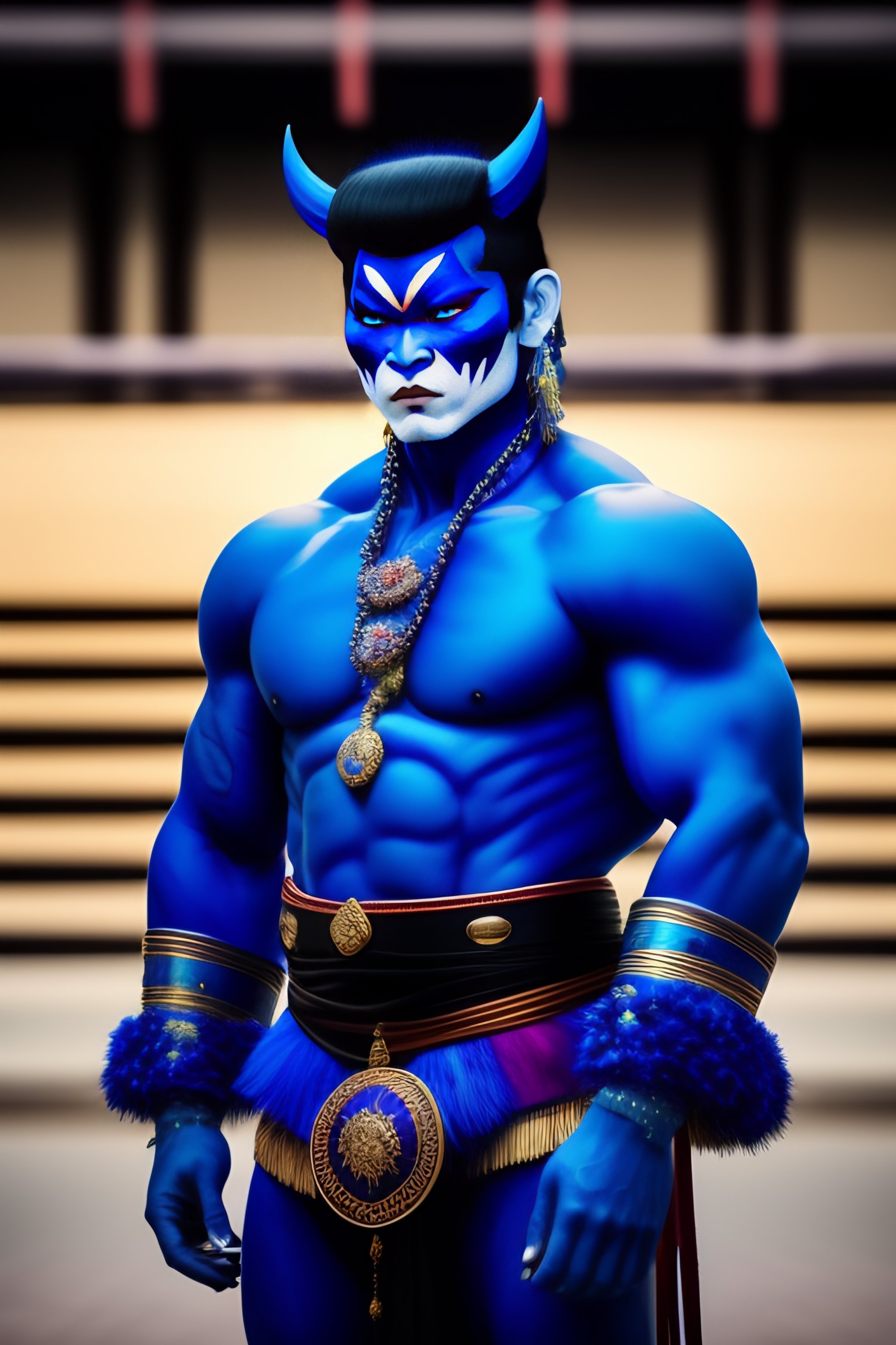 Lexica - Japanese blue demon human