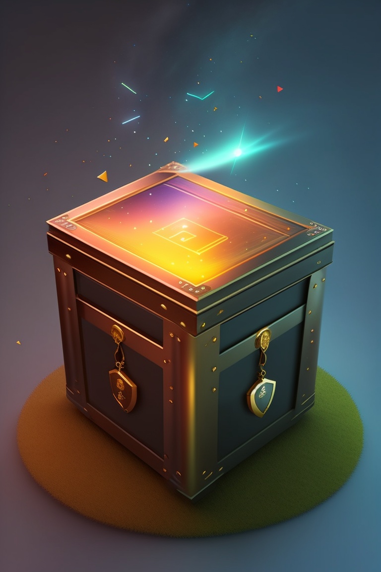 Lexica - Graphic, which represents a hidden treasure chest from which ...