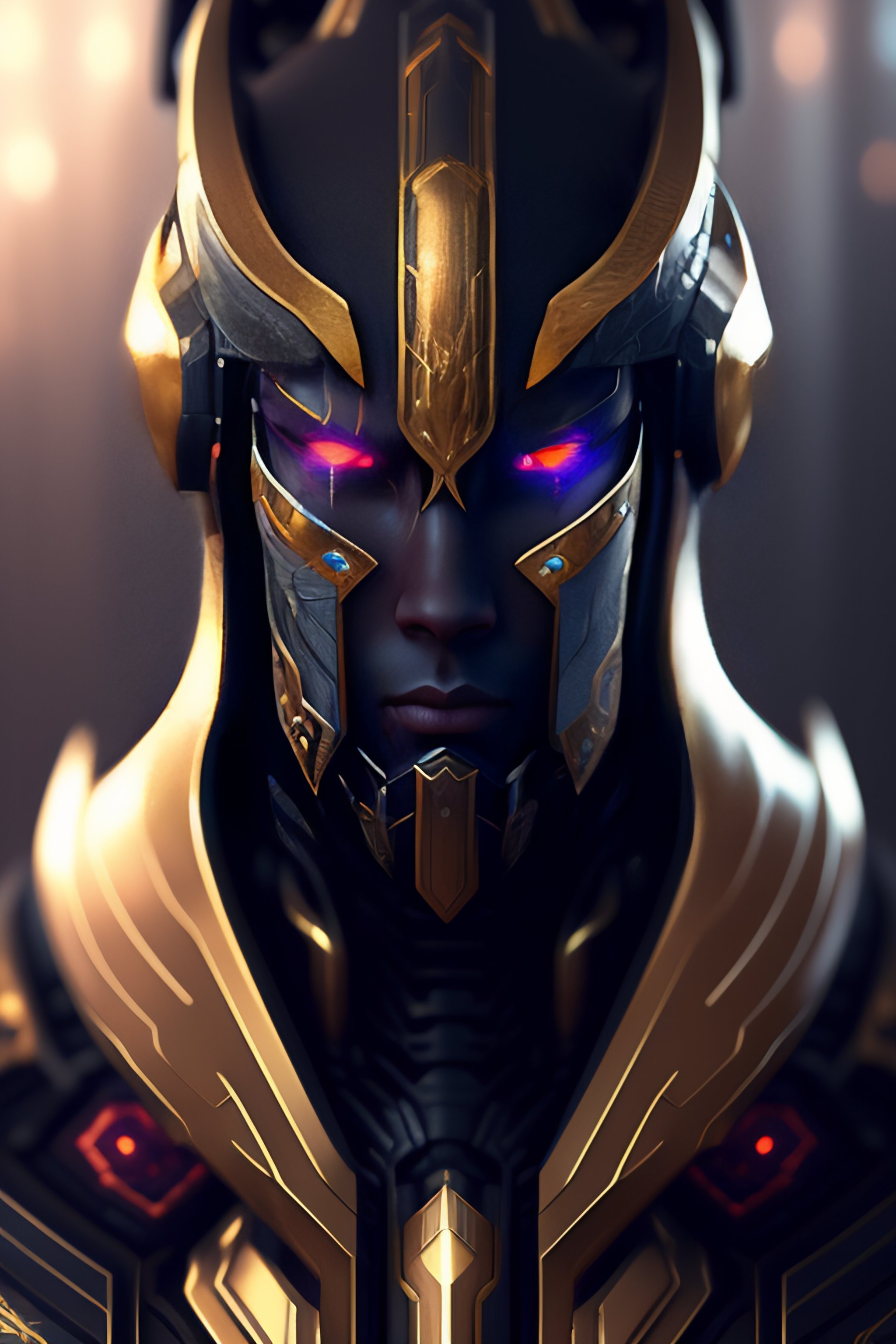 Lexica - Symmetry!! portrait of cyberpunk alien male emperor mecha in ...