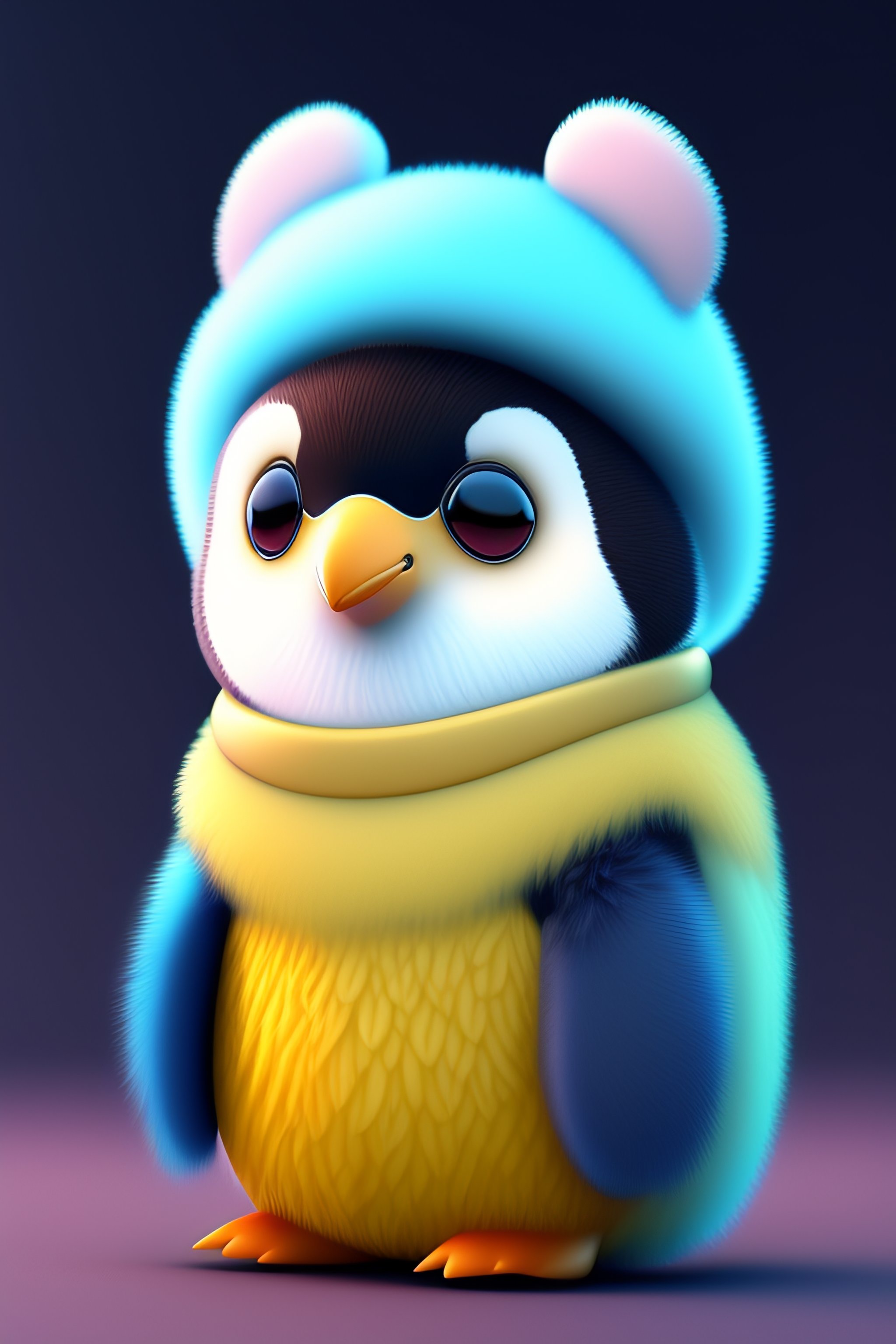 Cute Animated Penguins Wallpaper
