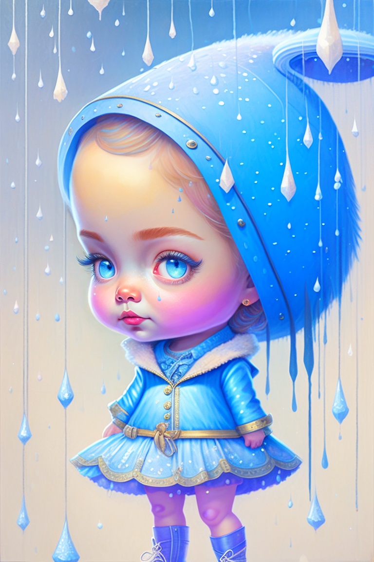 Lexica - Blue rain, stribk, fantasy, scene, blender, gentle, detailed ...