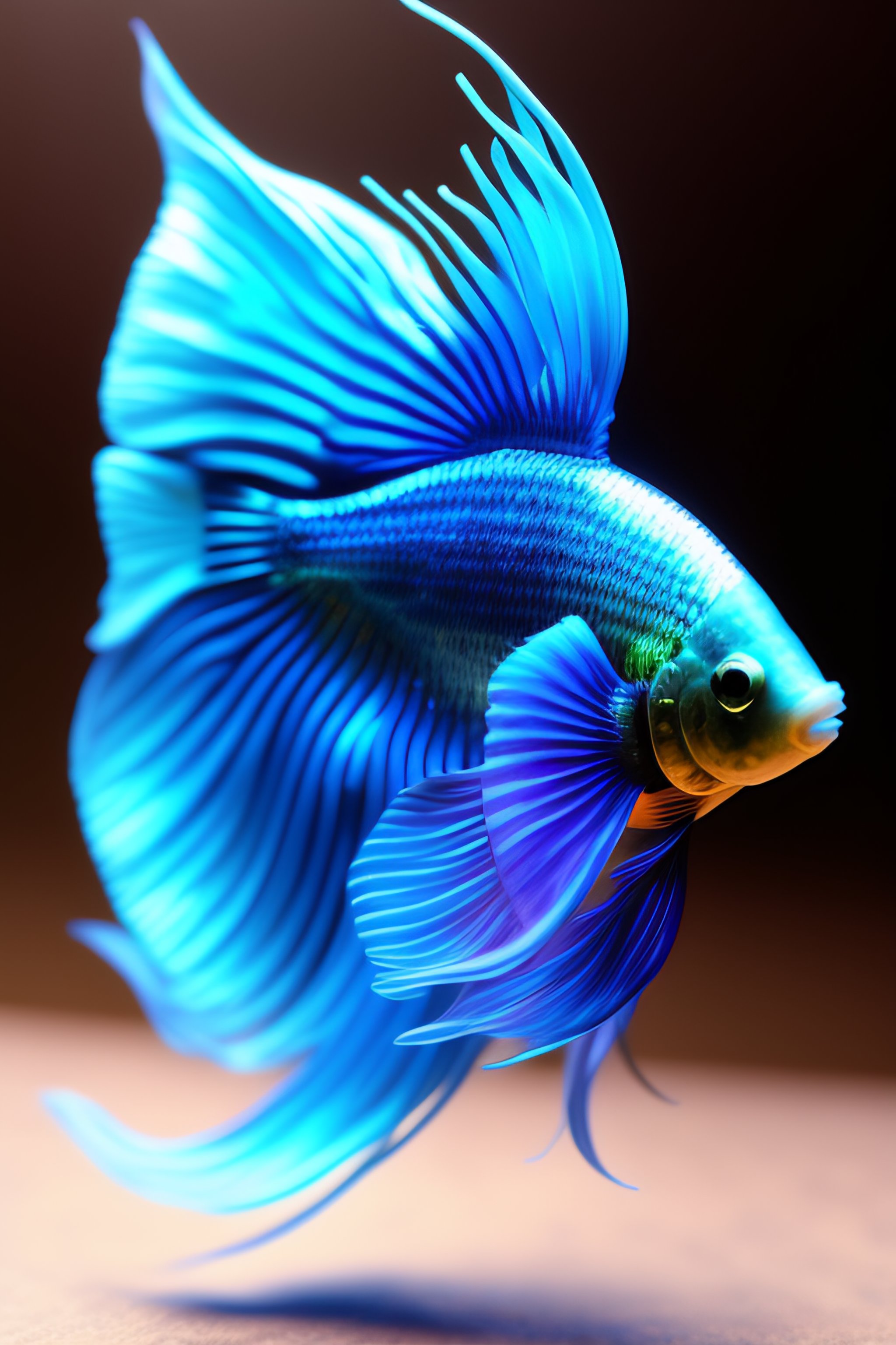 Lexica - Robotic cyber punk Betta fish made with steel and plastic ...