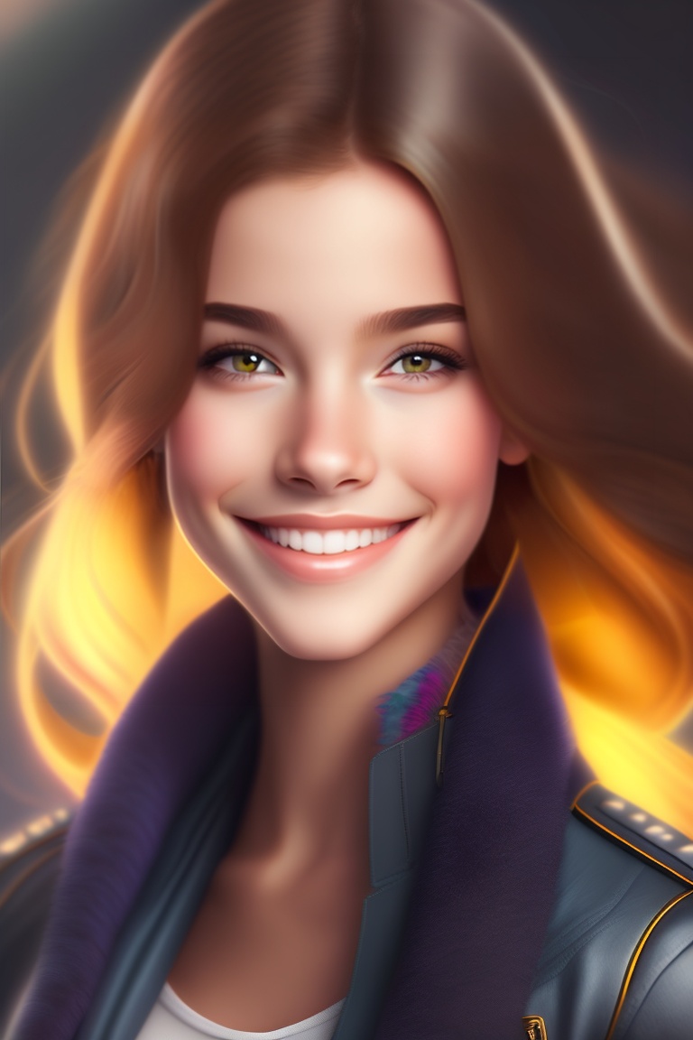 Lexica - Happy girl,real,4k