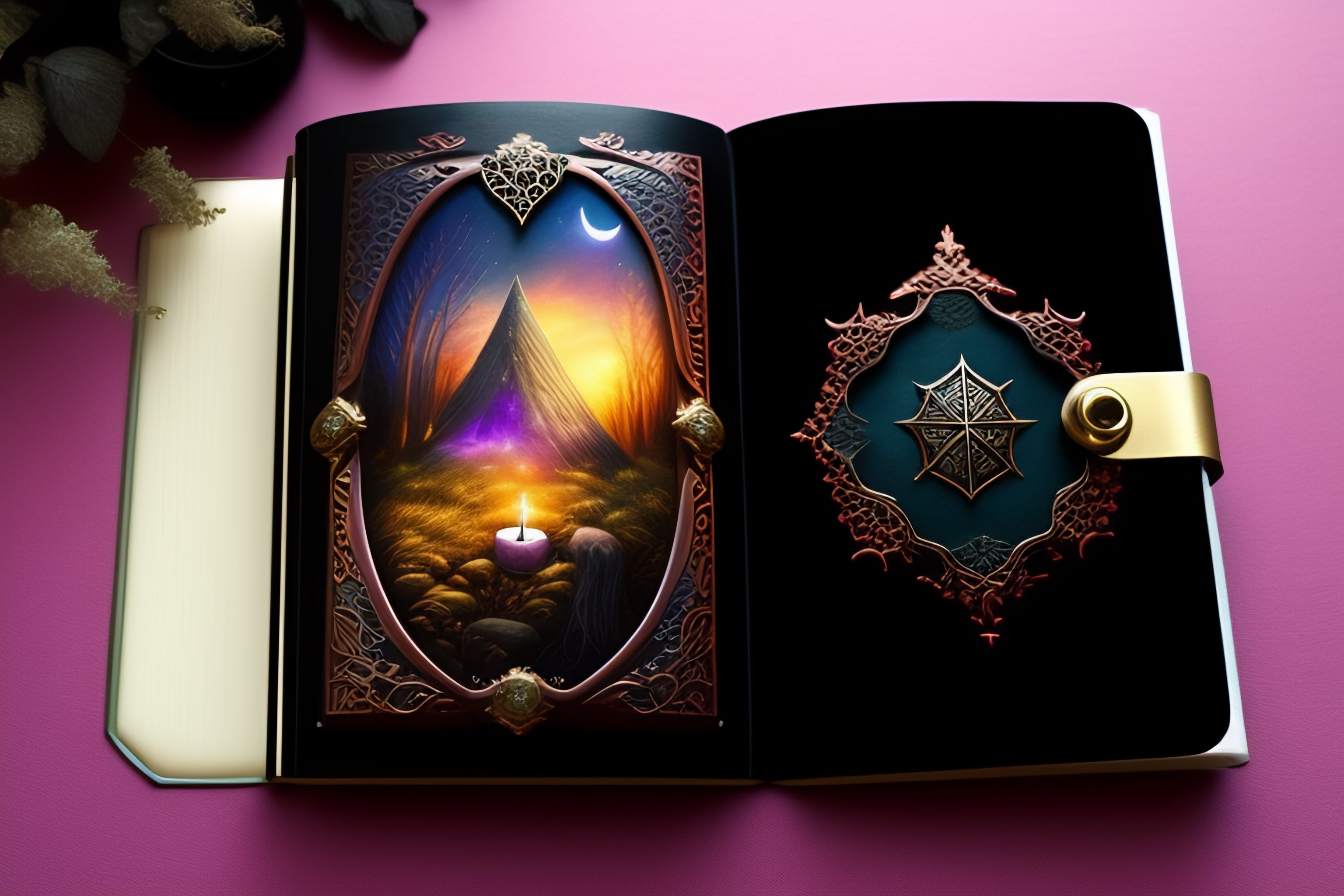 Lexica - Front view, Generate an image for cover of a Book of Shadows ...