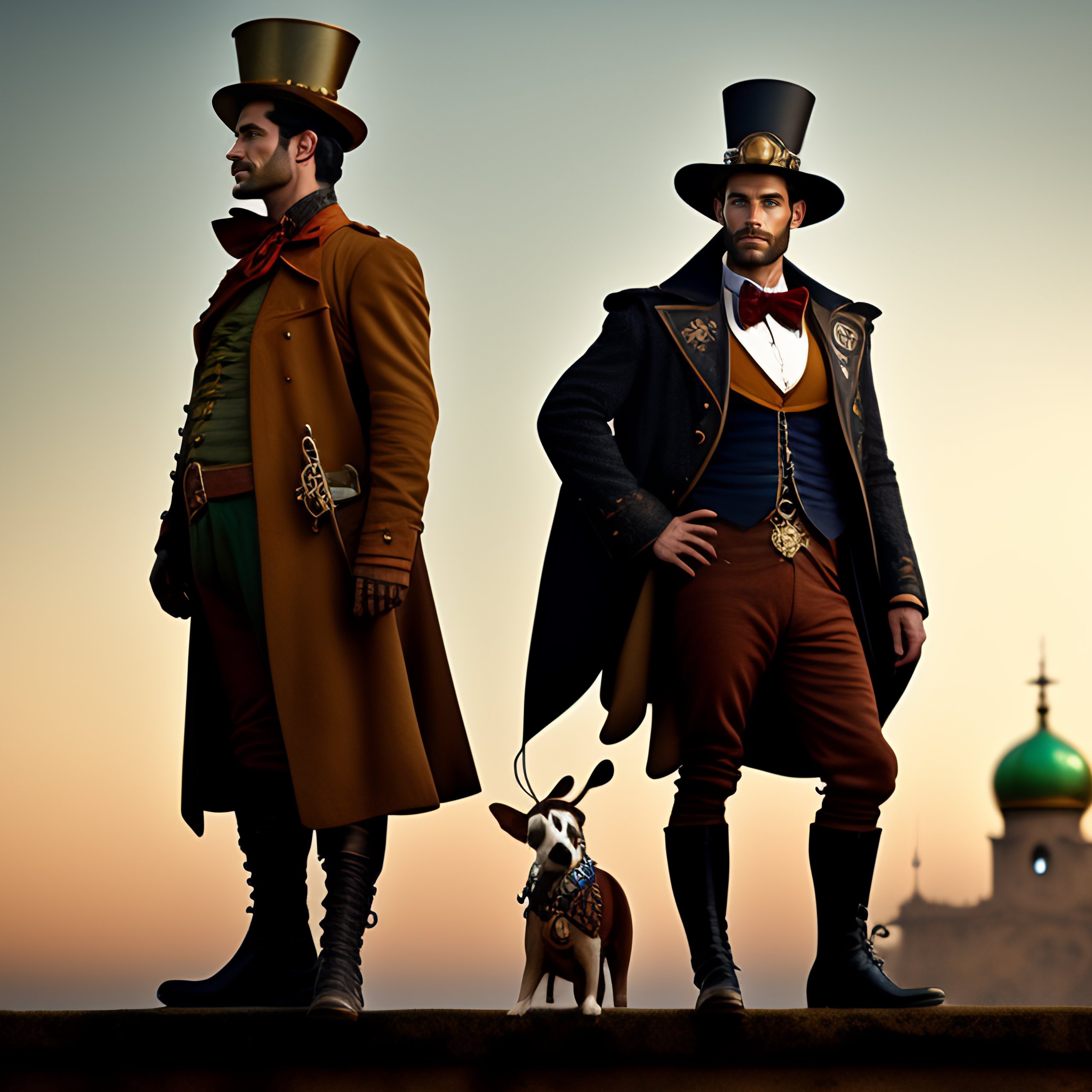 Lexica - Pinocchio and Gepetto steampunk hunters.