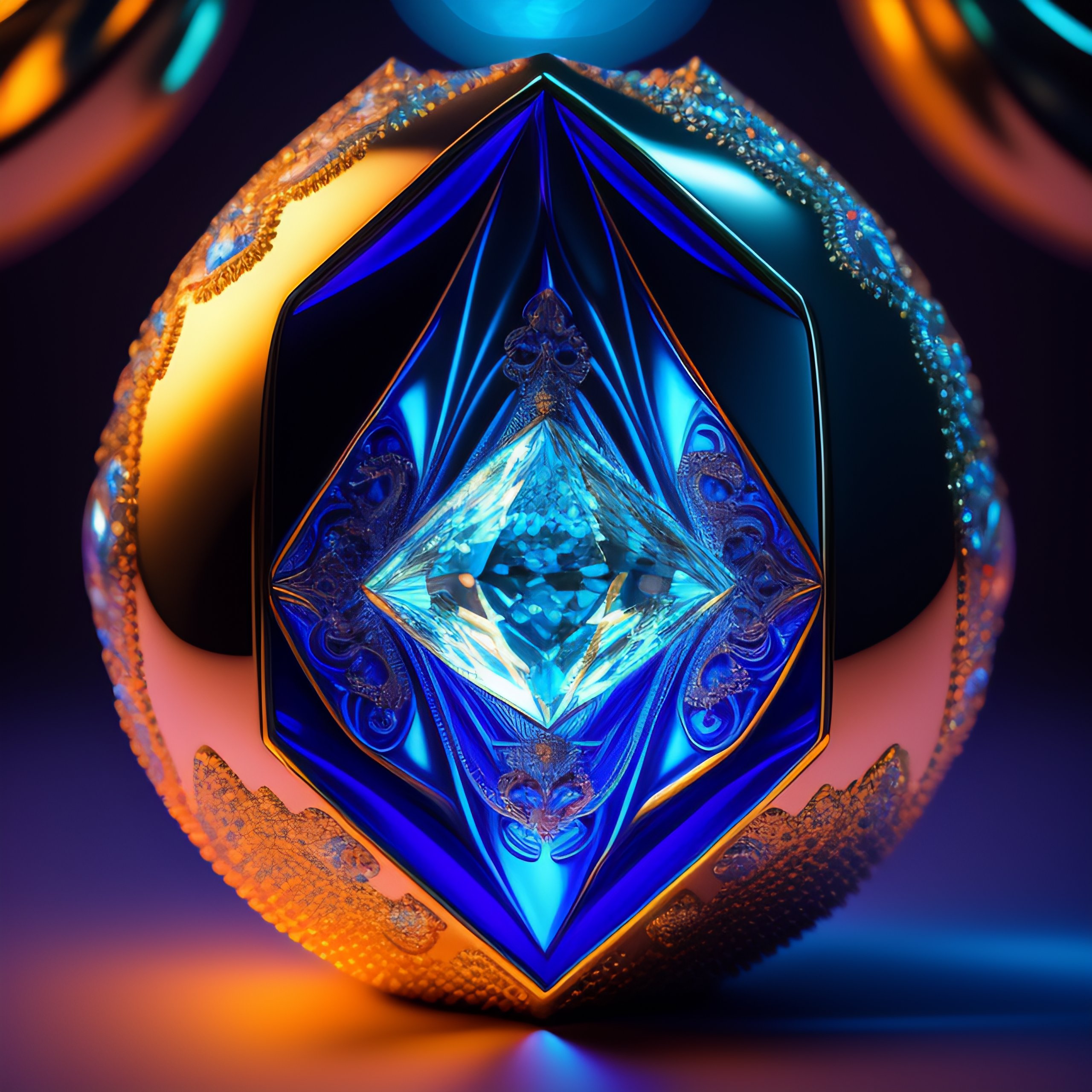 Lexica - Weird surreal bizarre art deco bas of a blue diamond ...