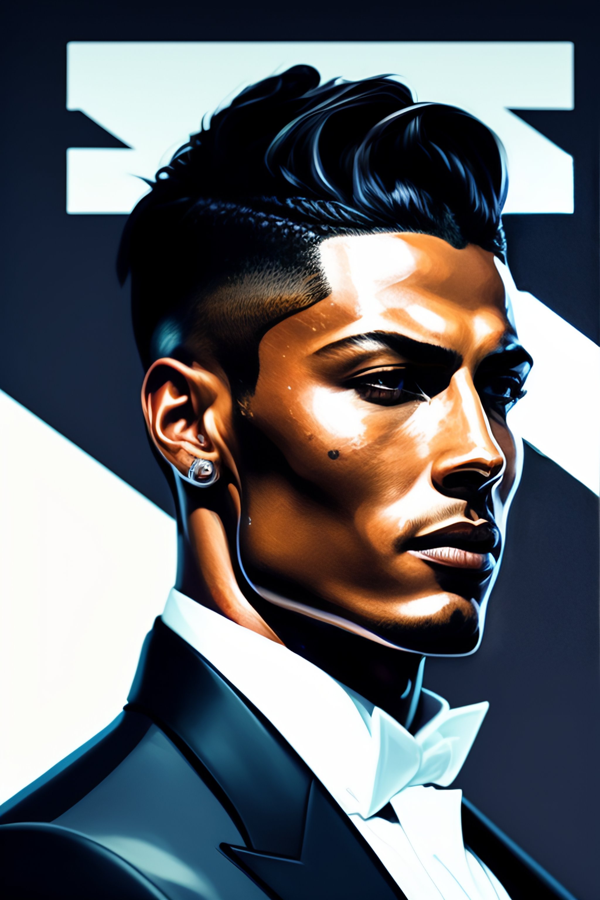 Lexica - Highly detailed closeup portrait of cr7, tyrell wellick, slick ...
