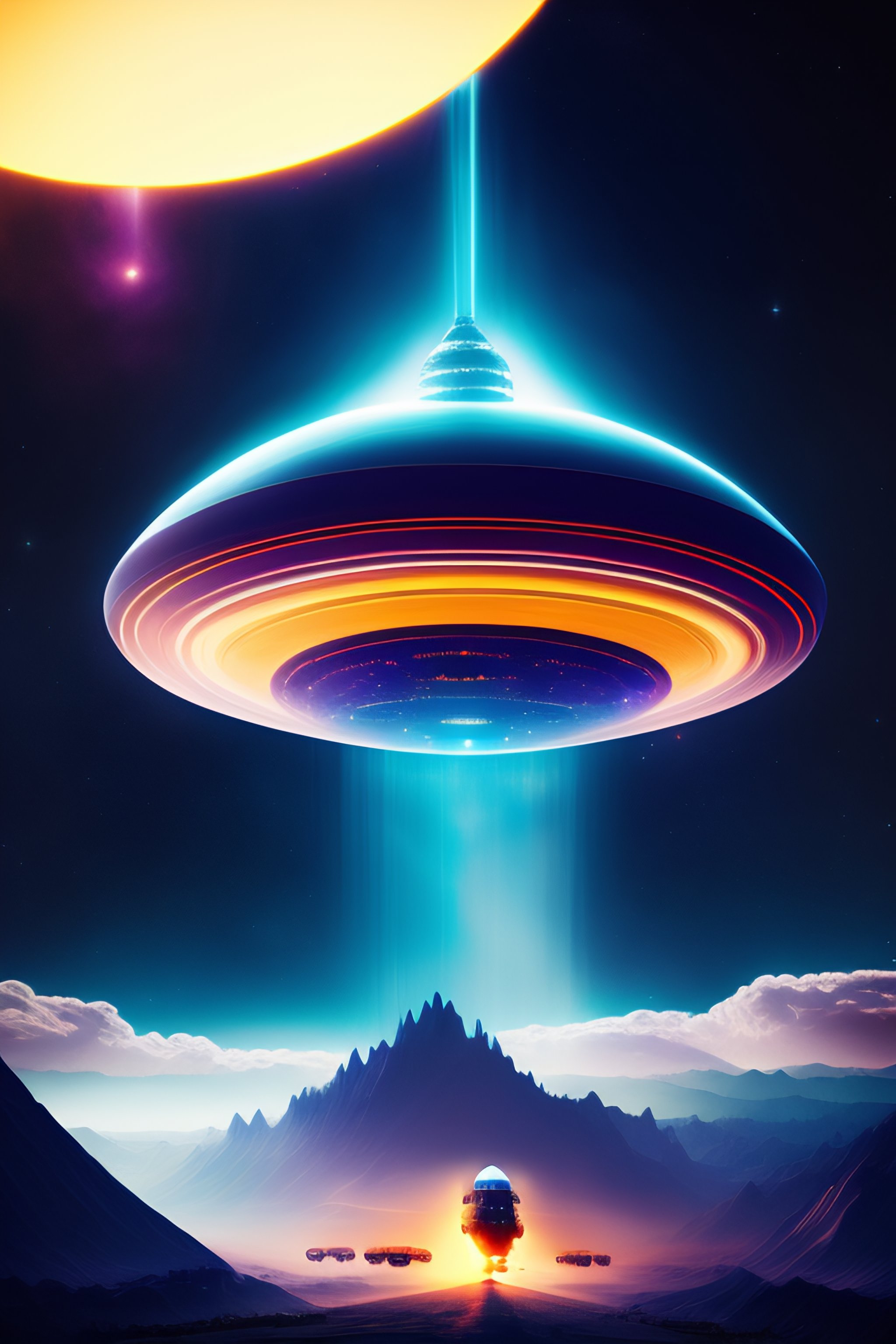 Lexica - Spaceshift with alien attack in the sky