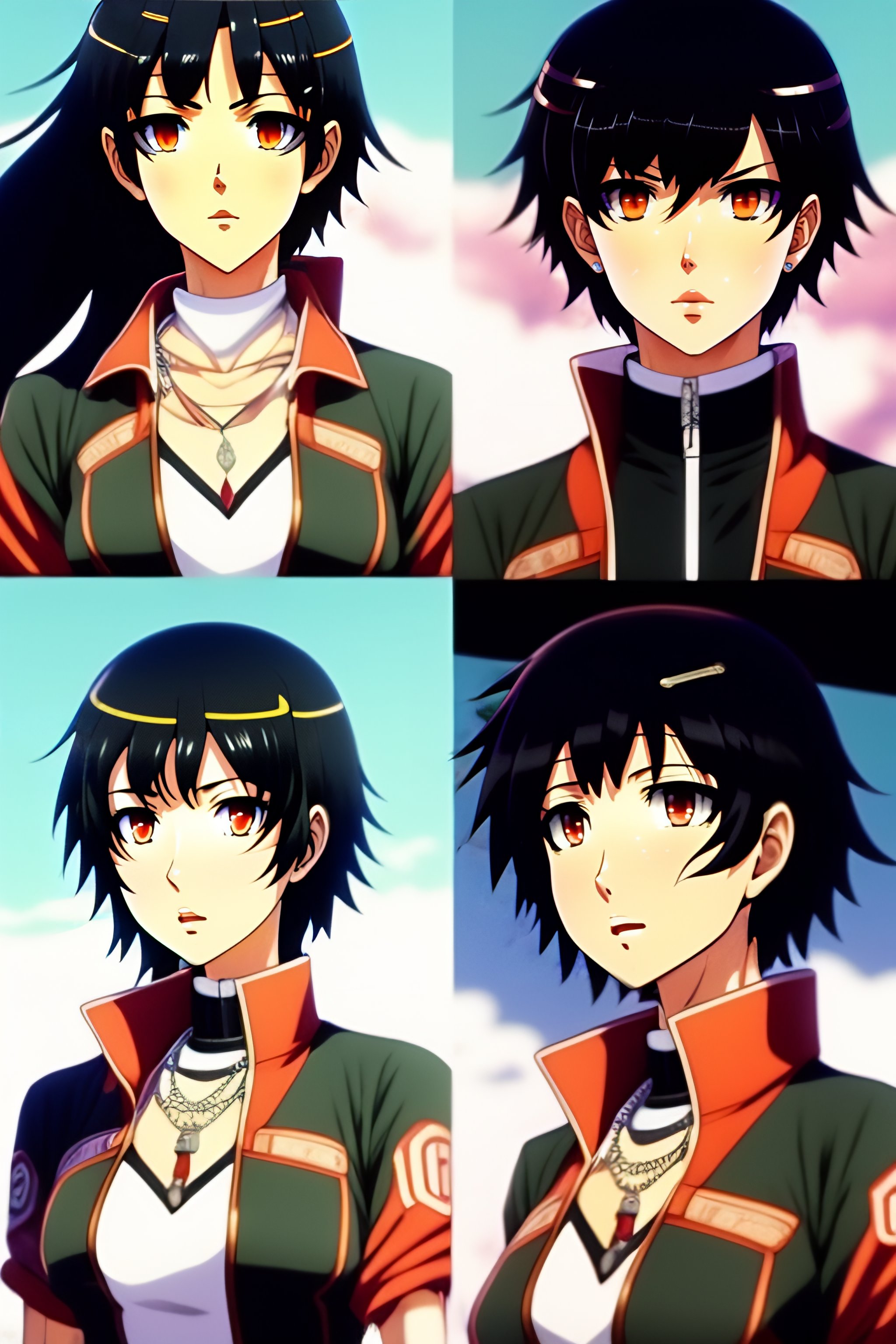 Lexica - 90s anime vintage athletic tall cute shy mikasa Ackerman with ...