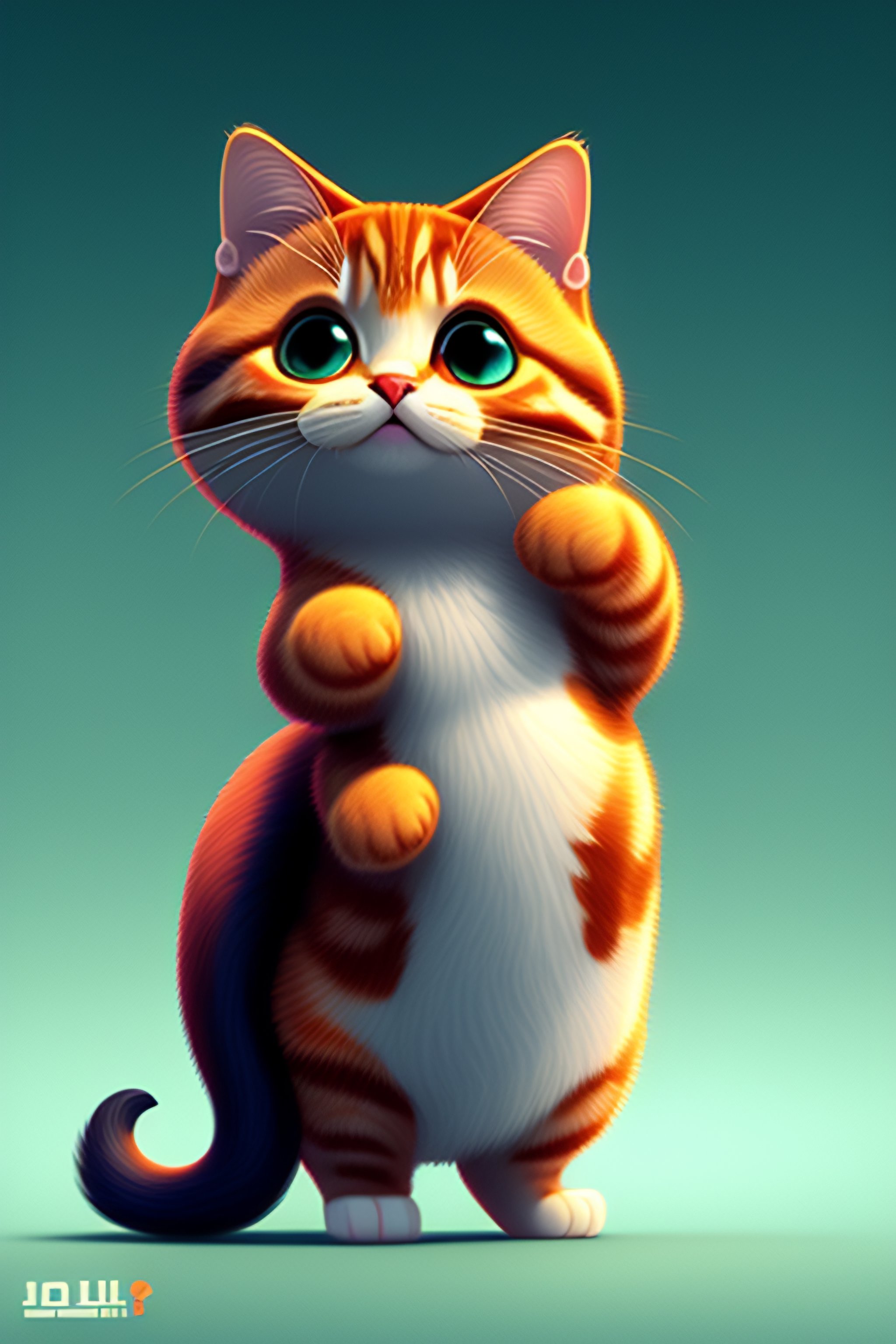 Lexica - Cute chibi cat dancing