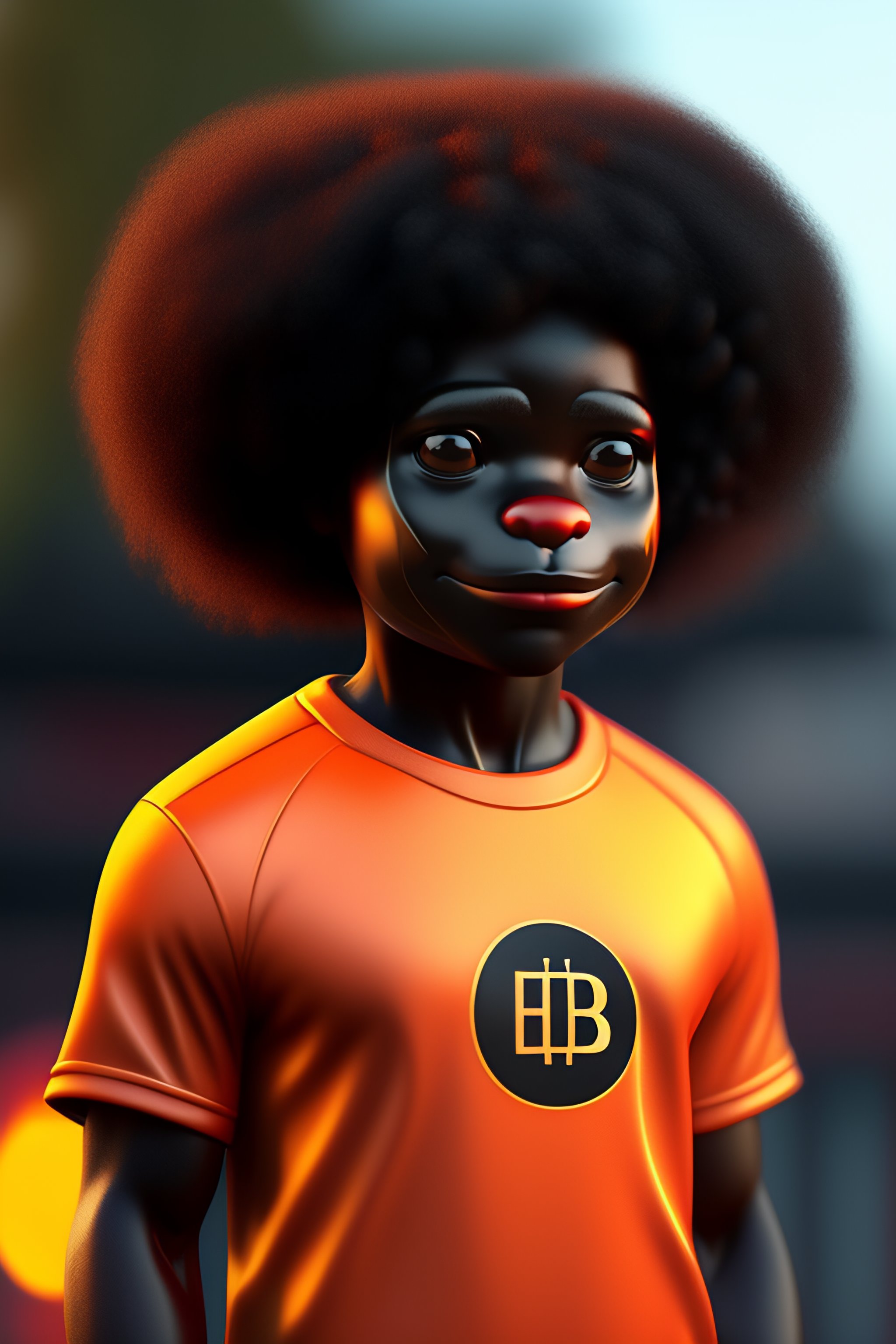 Lexica - Golliwog 3d high quality 8k realistic wearing a btc logo ...