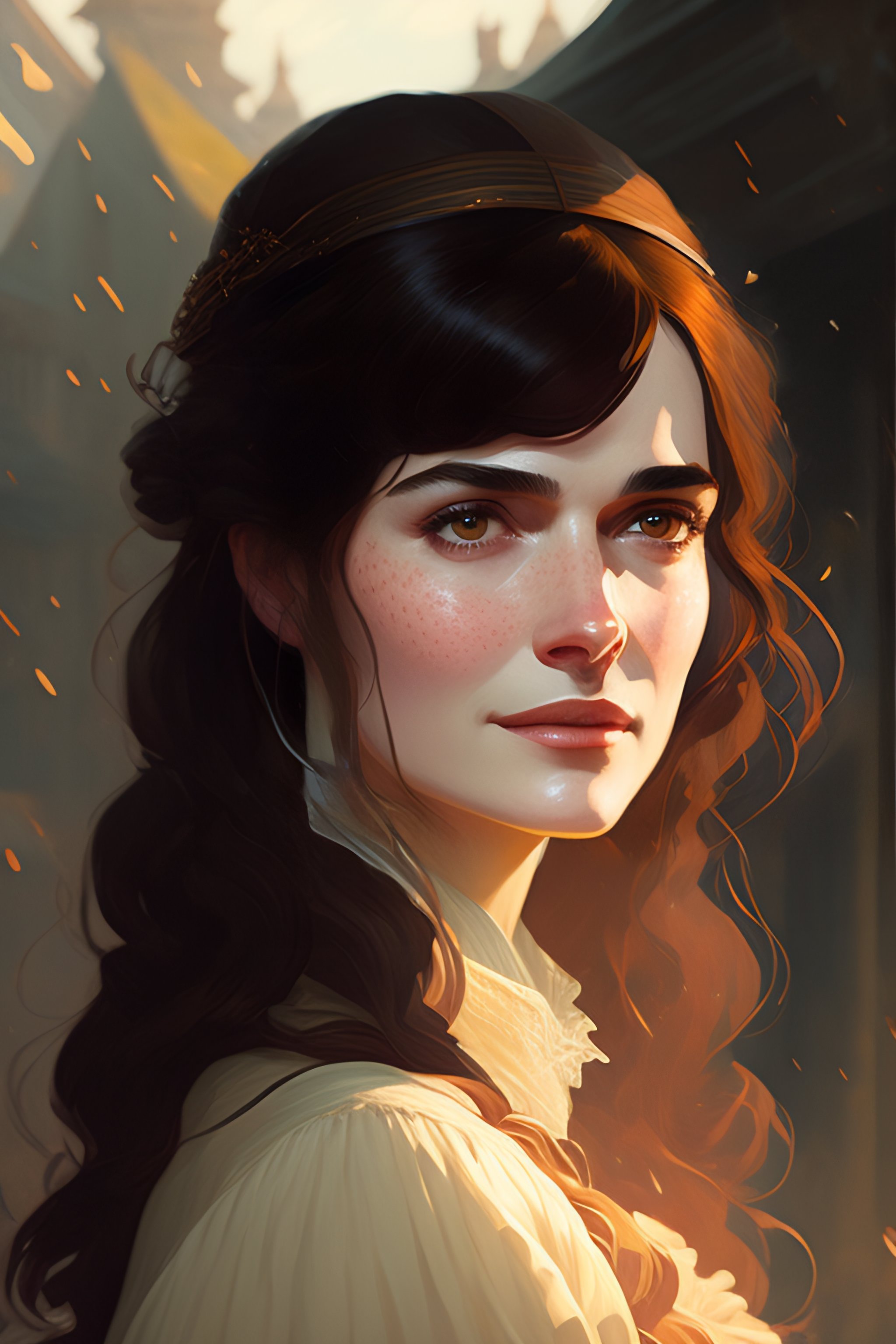 Lexica - (freckles) Victorian reporter baroque oil painting rachel ...