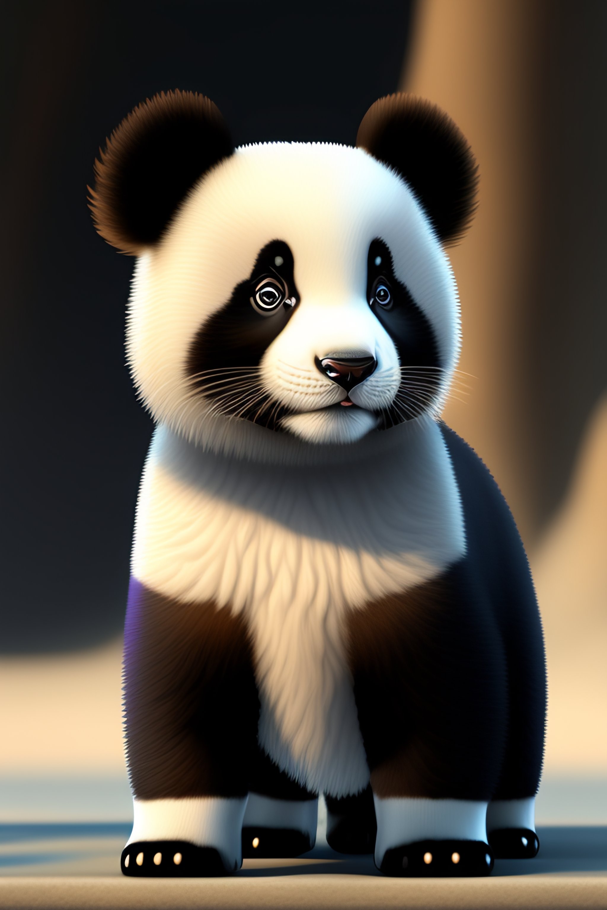Lexica - Mix of a panda and a furry white tiger