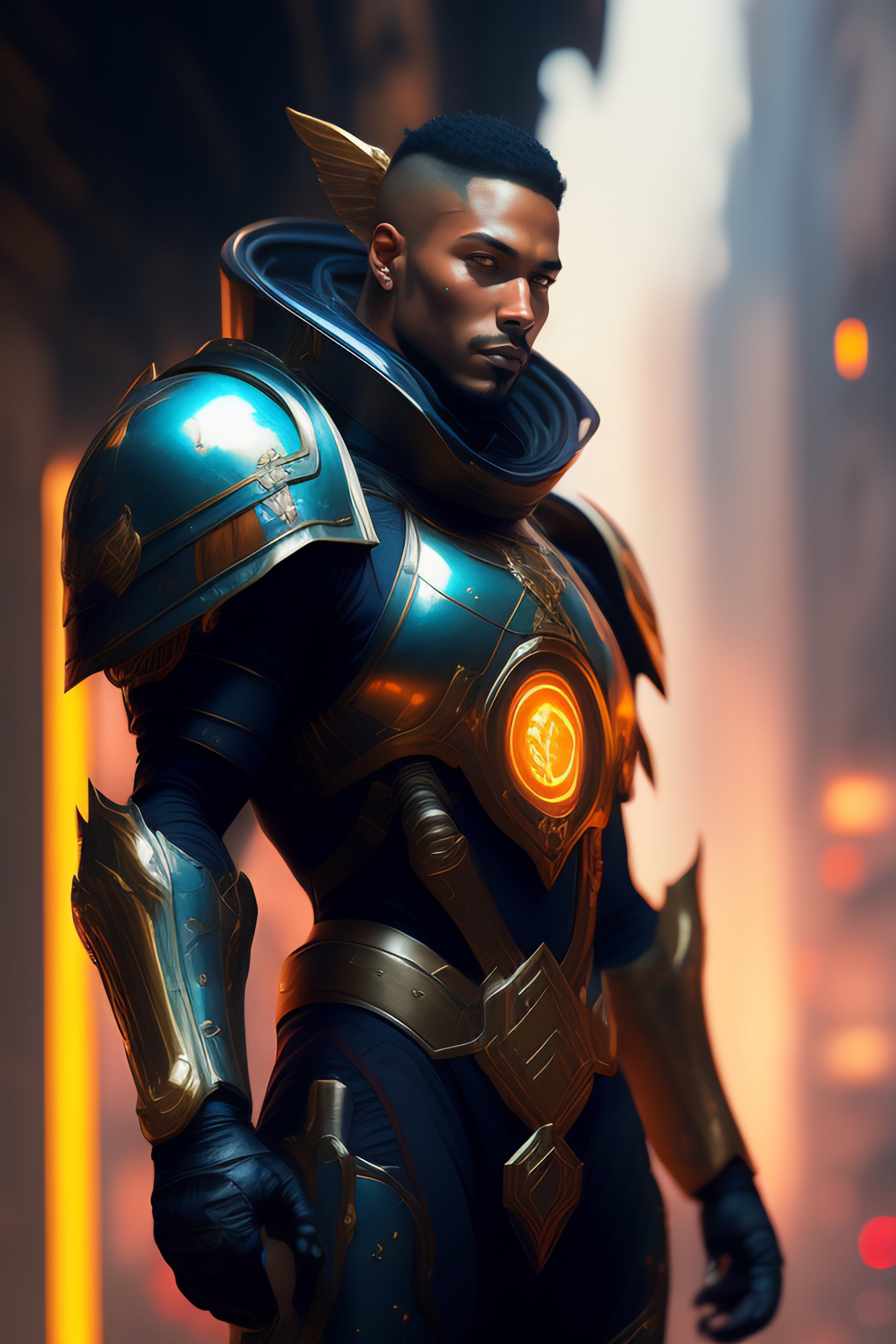 Lexica - Male Cyborg, warhammer 40k, full body shot, Horror, Claw Hands ...