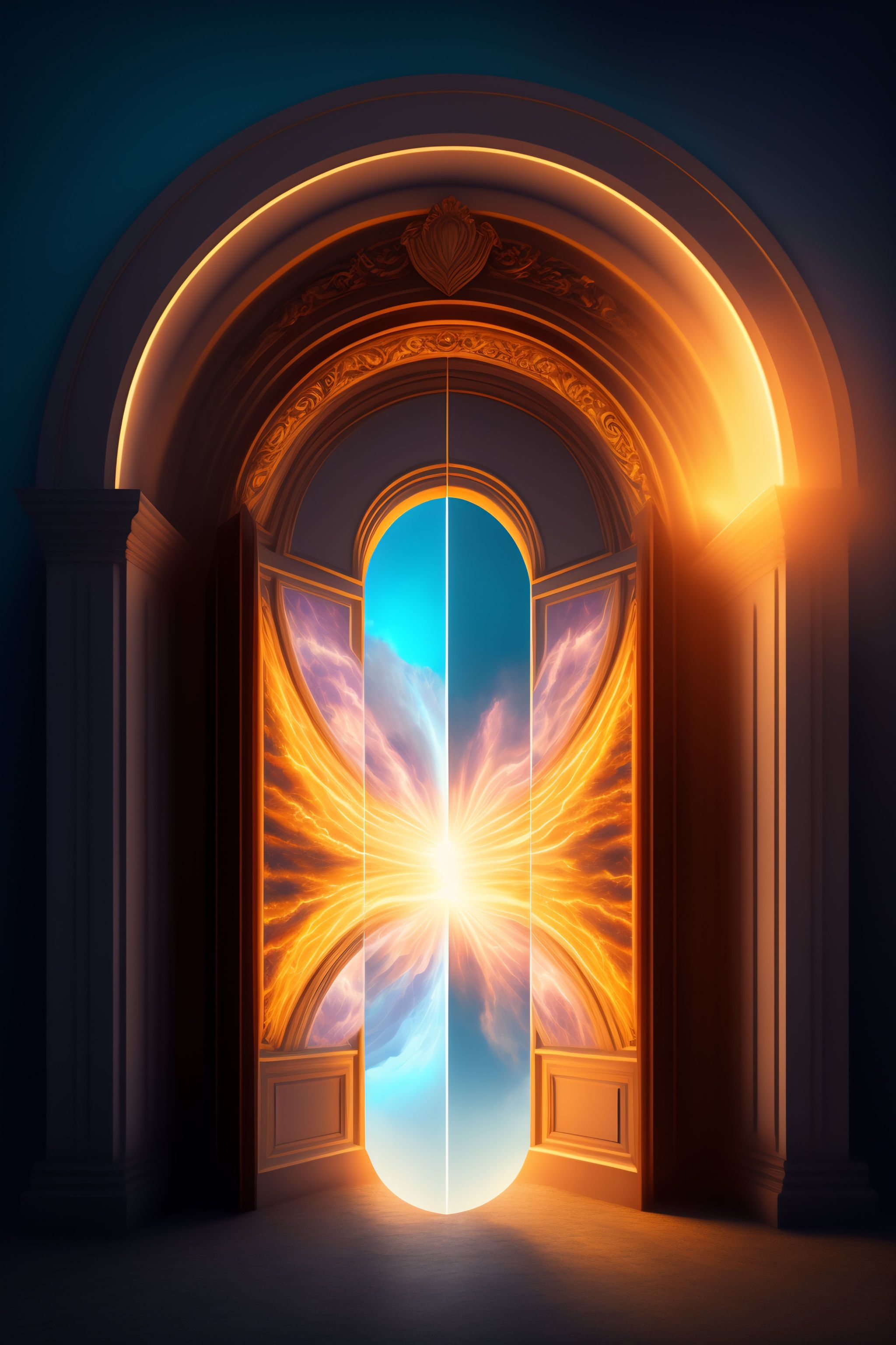 Lexica - Flashing portals from heaven, digital painting, digital ...