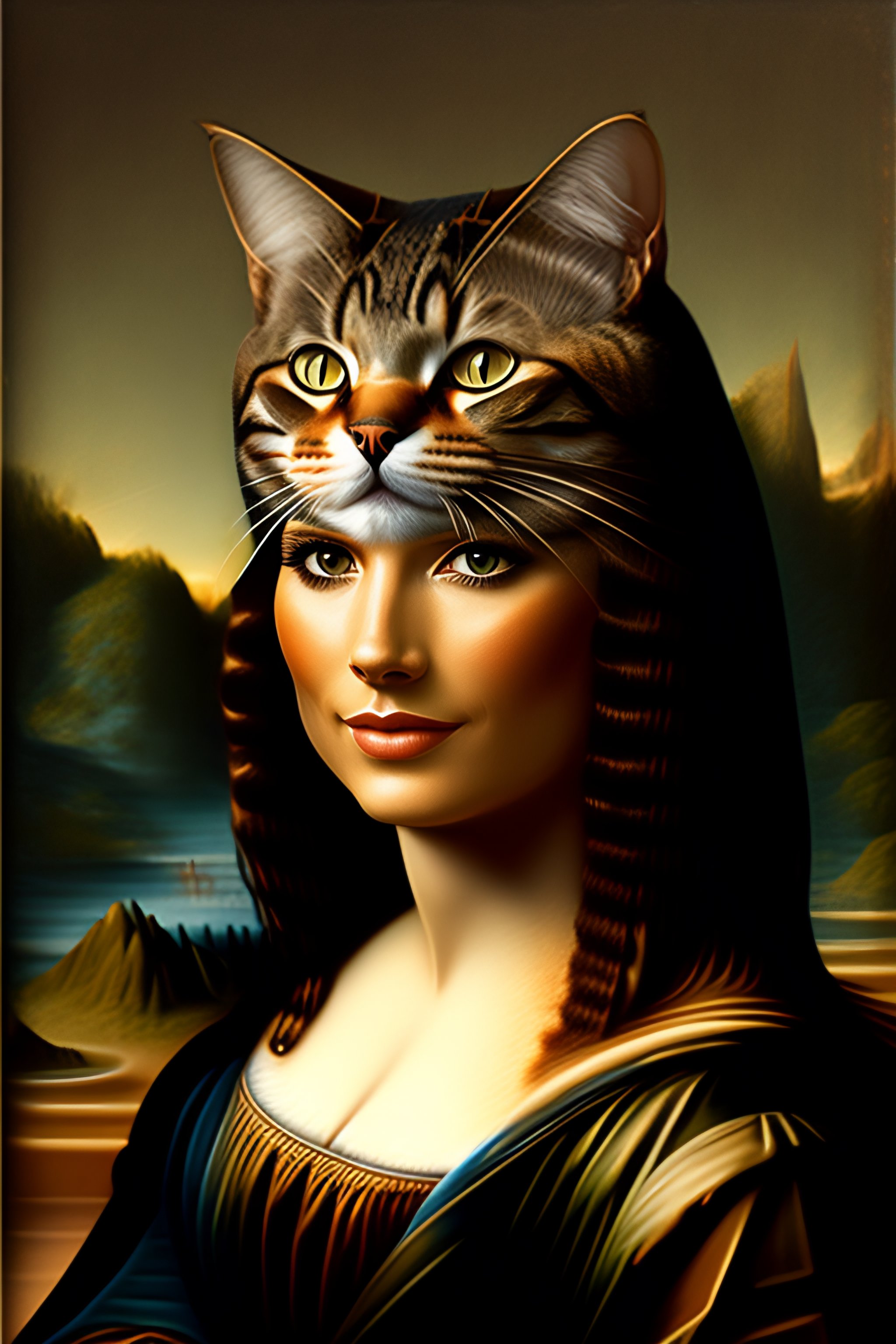 Lexica - A cat as mona lisa