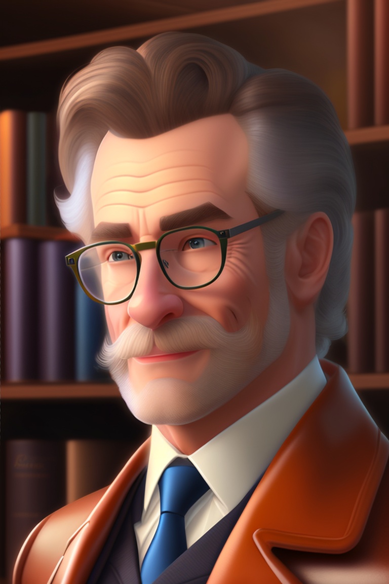 Lexica - Professor man with glasses, realistic, real life