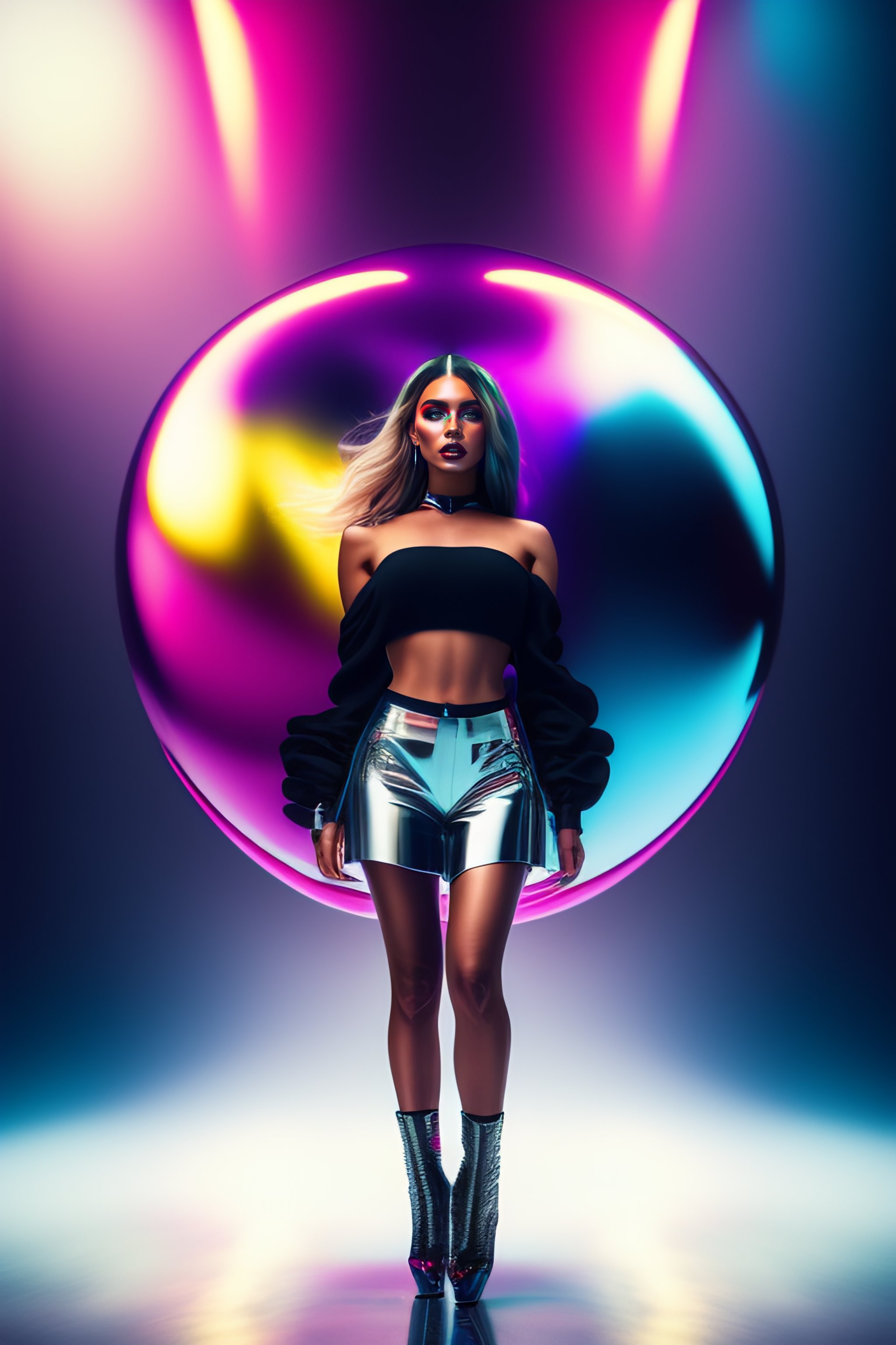 Lexica - Ultra hd! Realistic! abstract, edgy girl, full body, platform ...