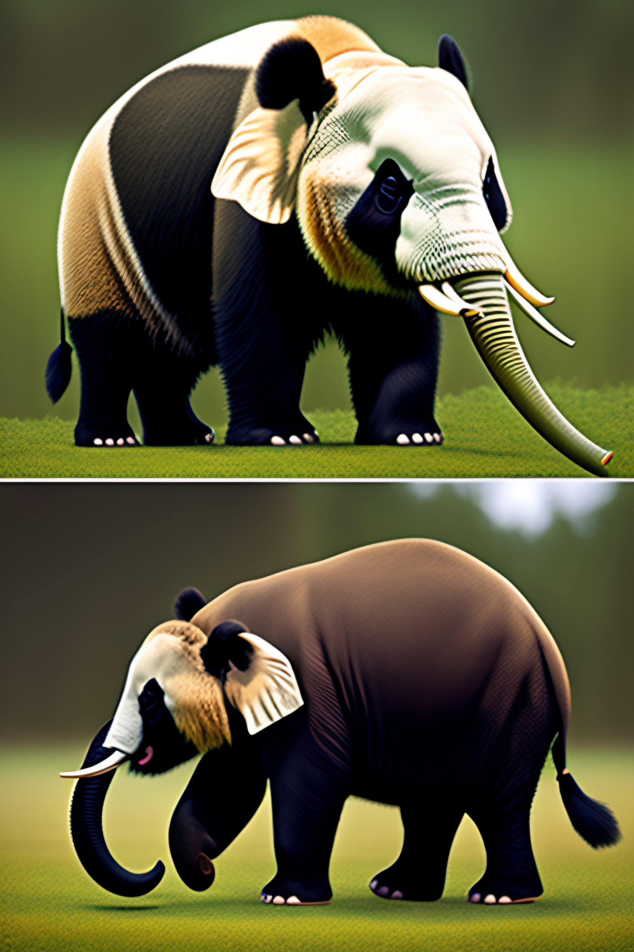Lexica - A photorealistic picture of a hybrid animal mixing panda and ...