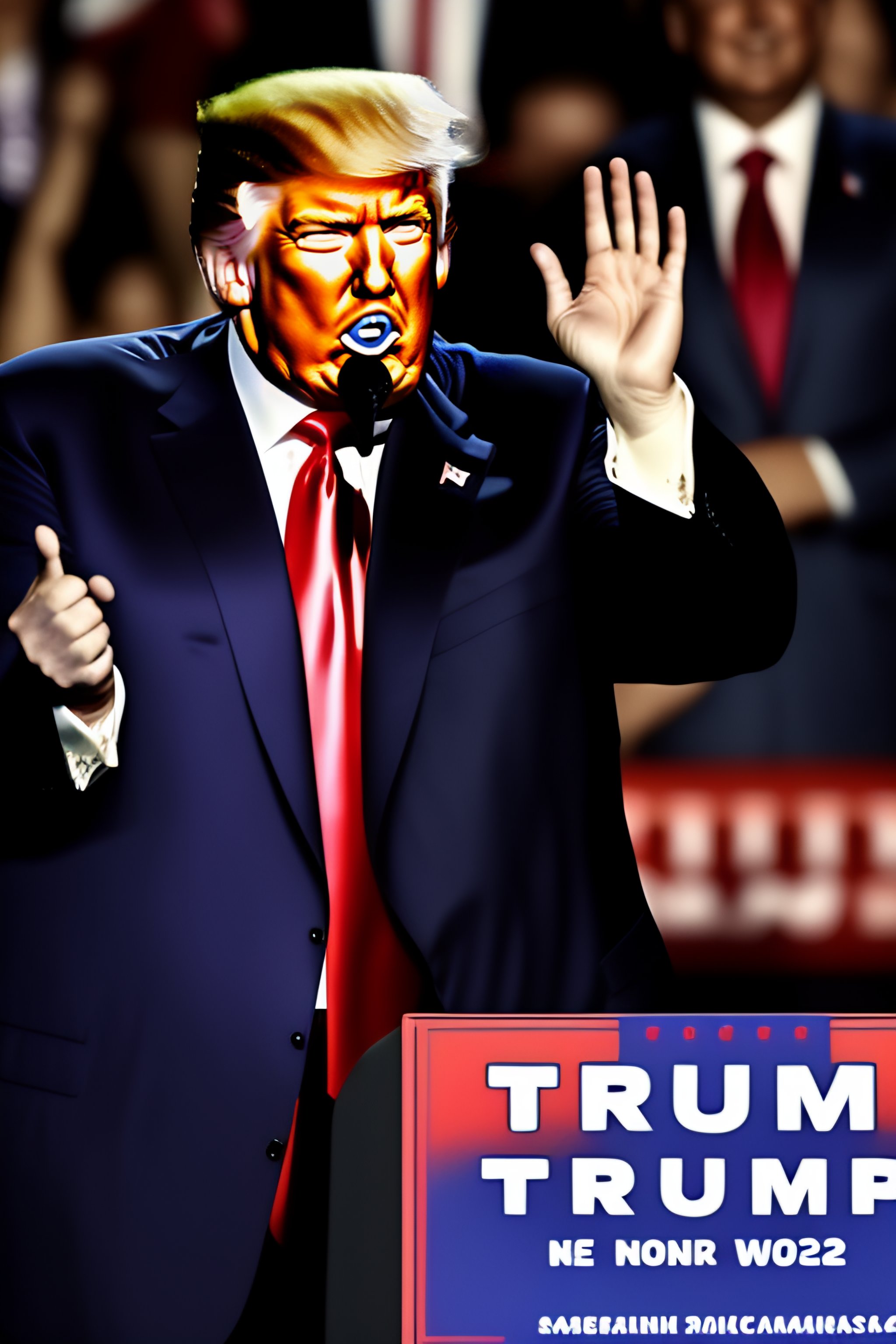 Lexica - Smiling and triumphant Donald Trump as president 2024, waving ...