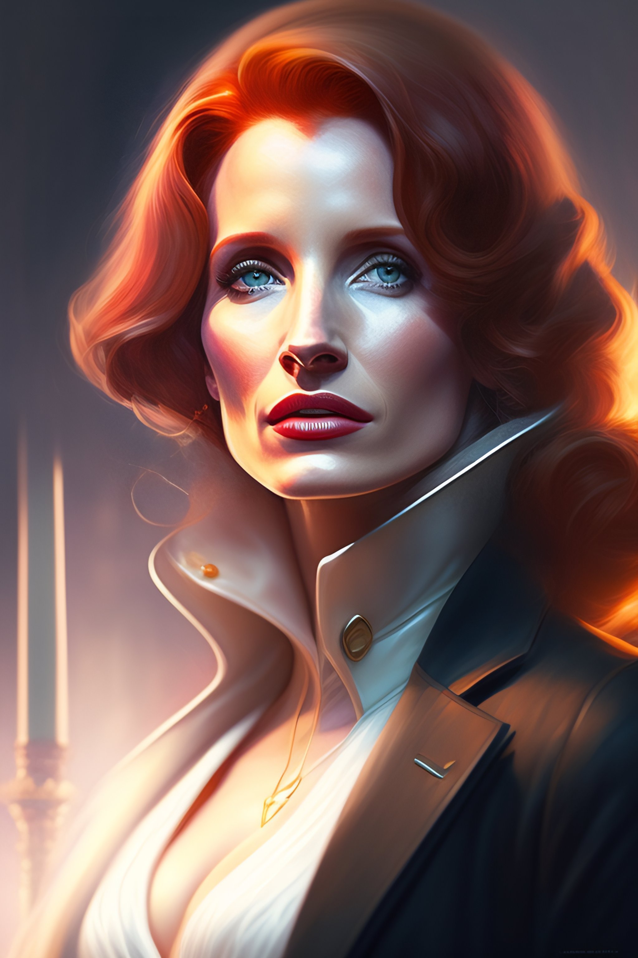 Lexica - Portrait Jessica Chastain as Sherlock Holmes, highly detailed ...