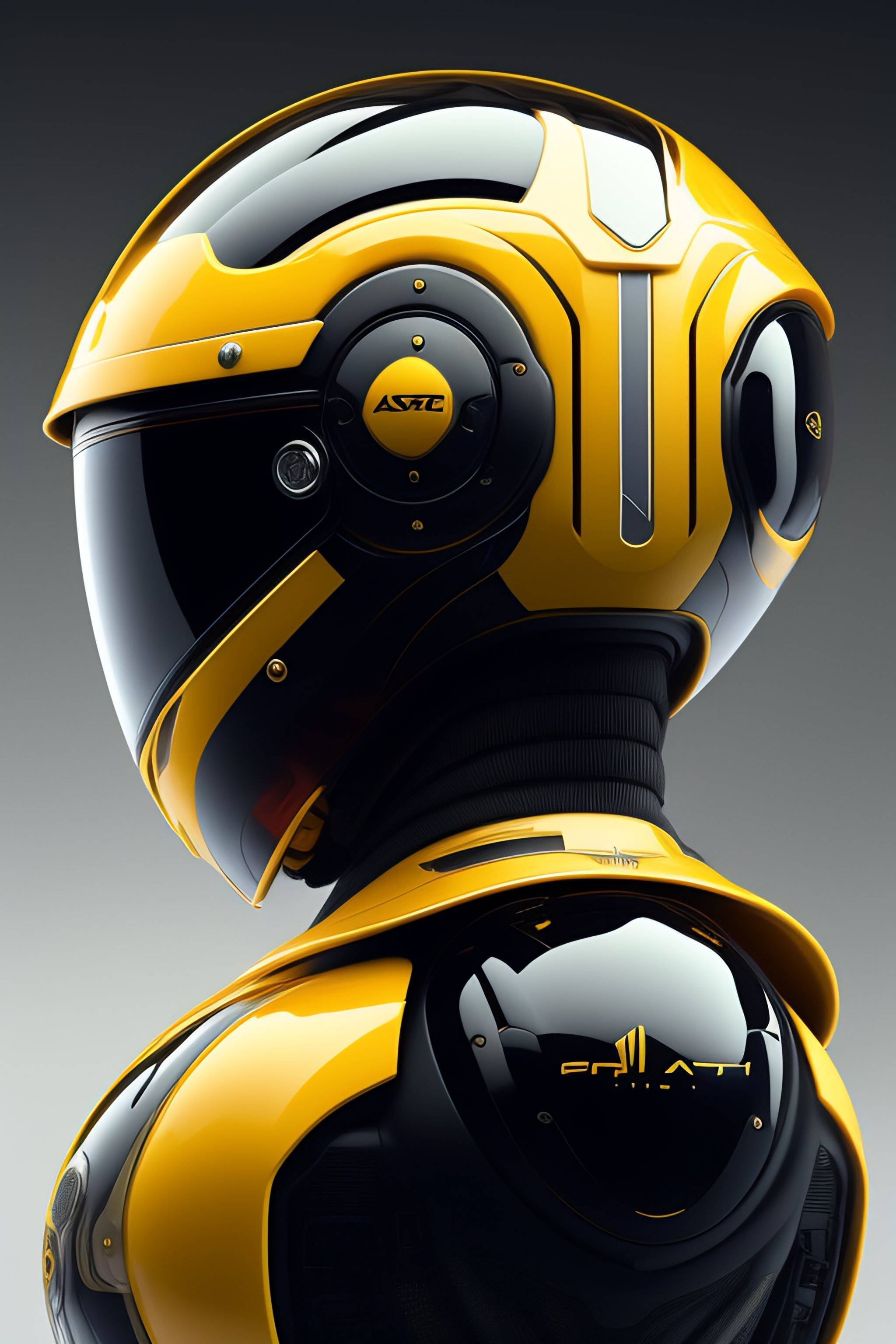 Lexica - A futuristic robotic helmet for nft highly detailed, digital ...
