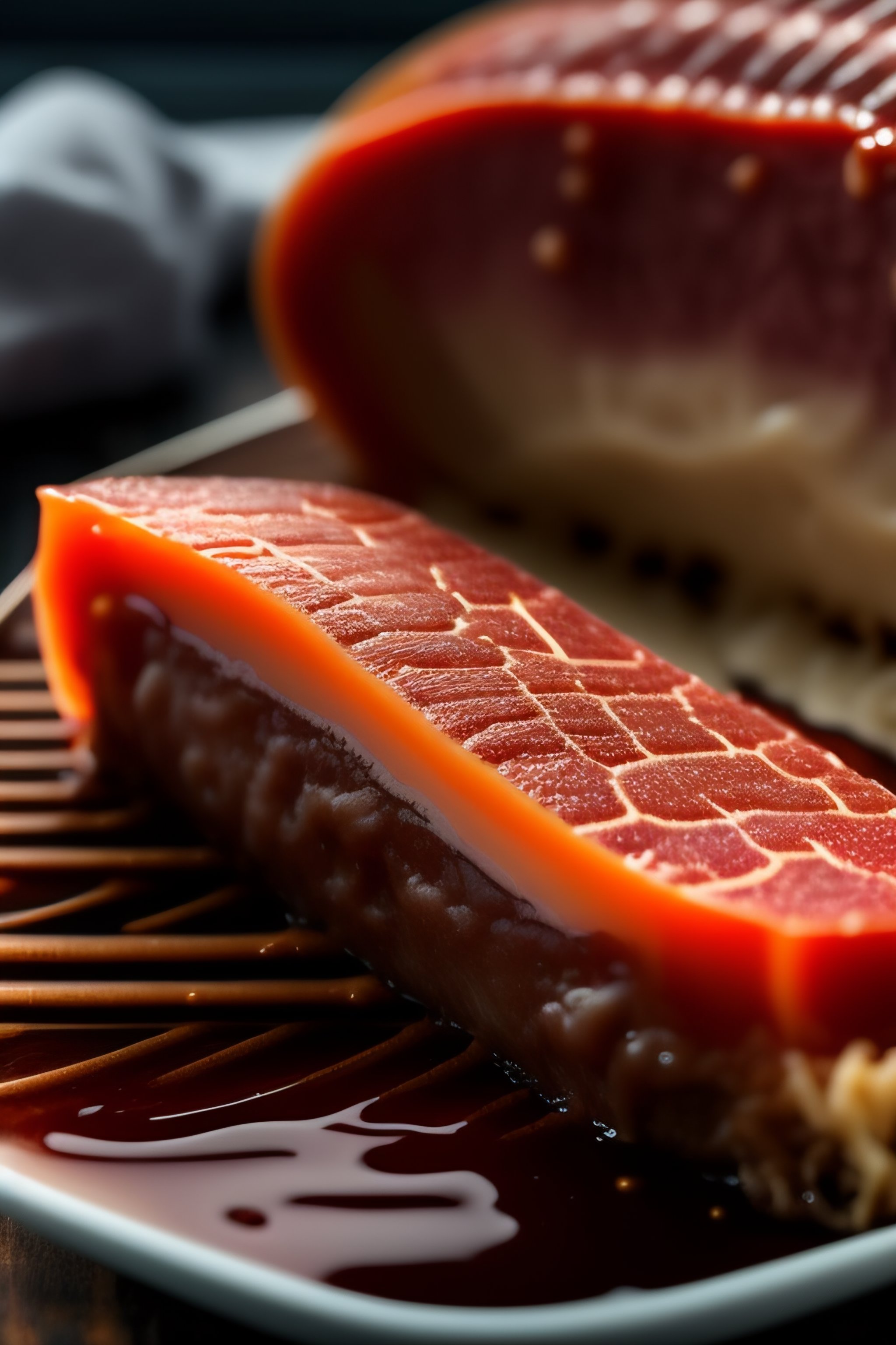 Lexica - A close up of an skeleton coming out flesh of meat