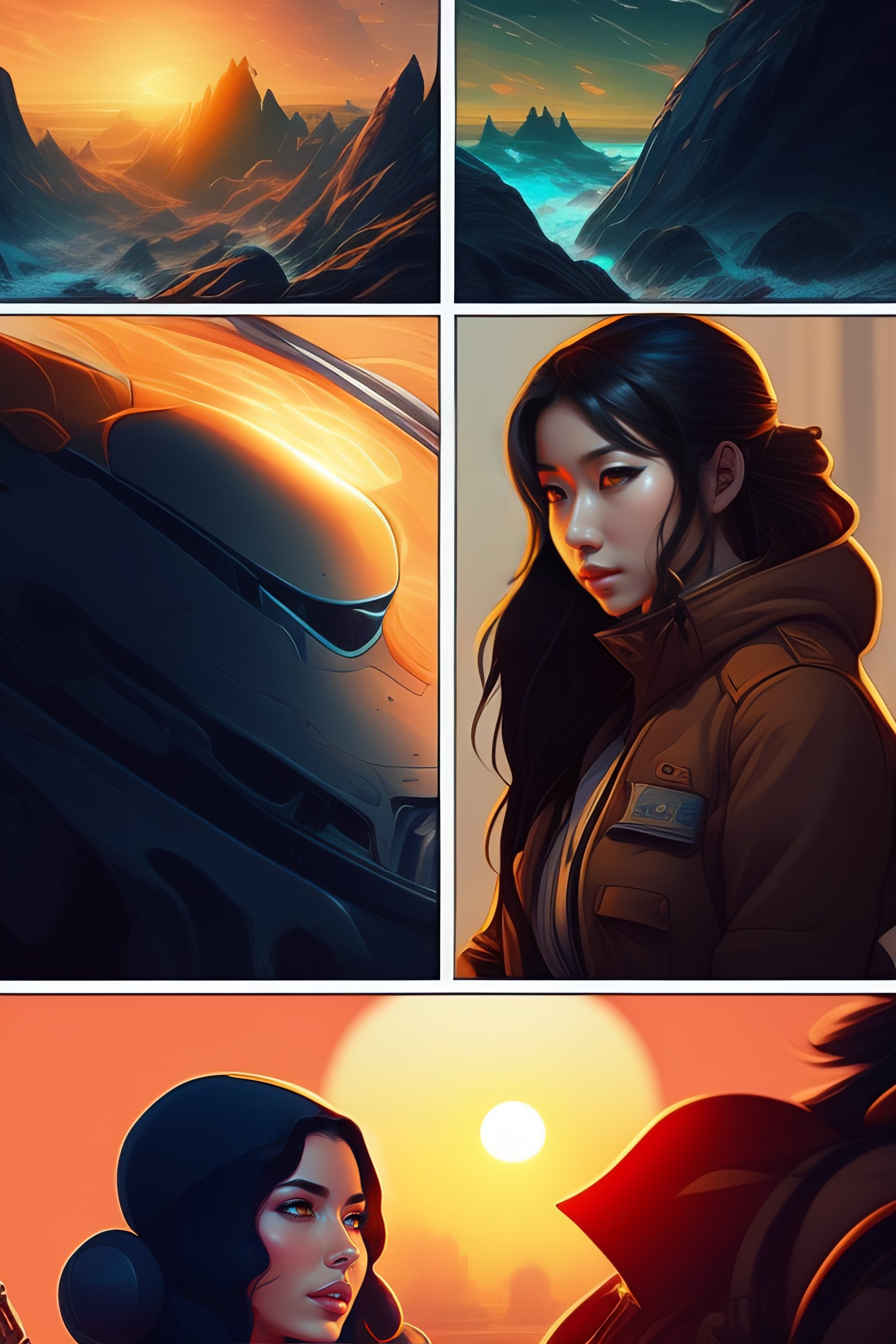 Lexica - Comic page made up of art by the best artists Trending on Artstation. Slice-of-life ...
