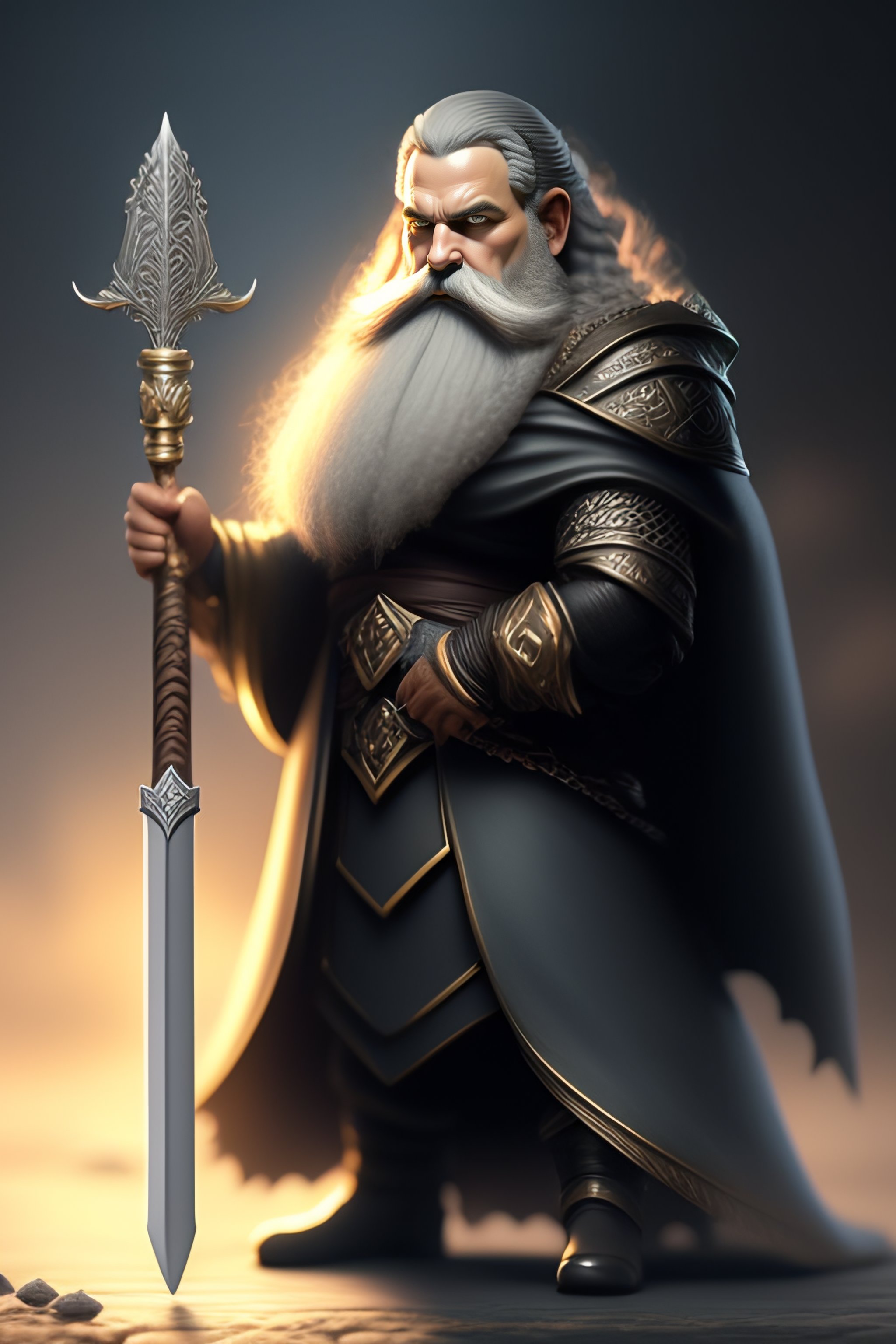 Lexica - A gray-colored dark lord with long beard and very small hands ...