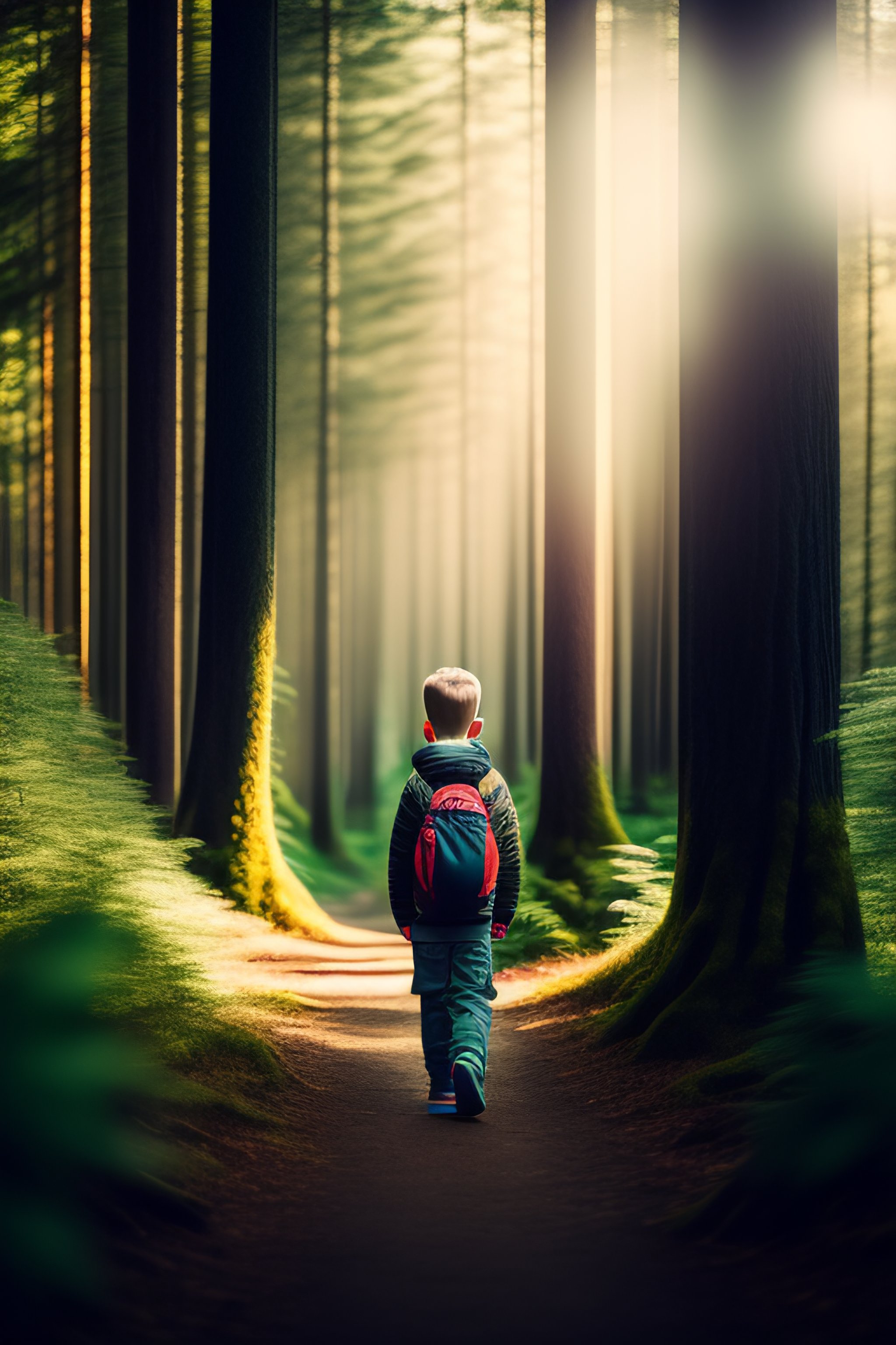 Boy Walking Alone