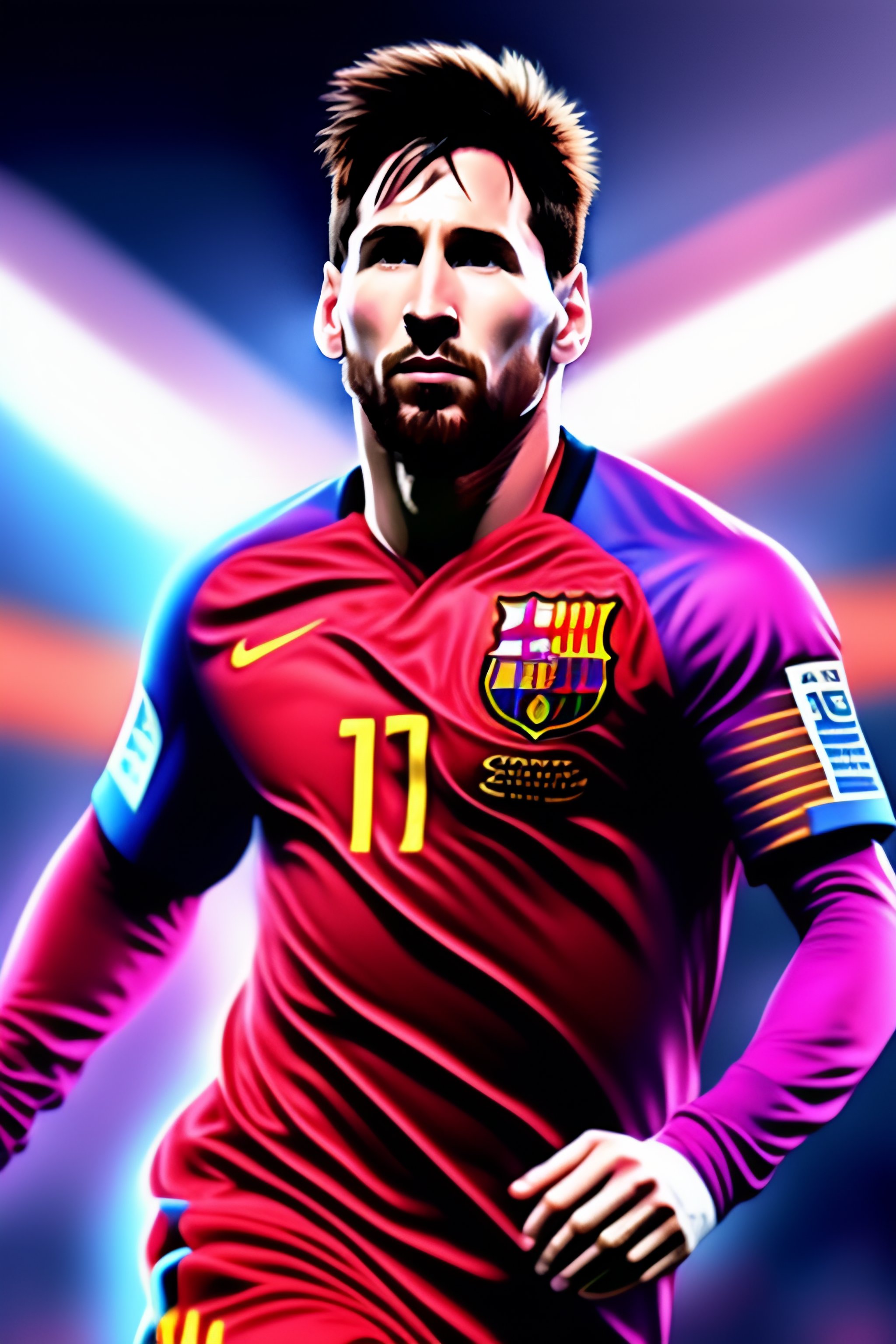 Lexica - Lionel messi drawn as a superhero