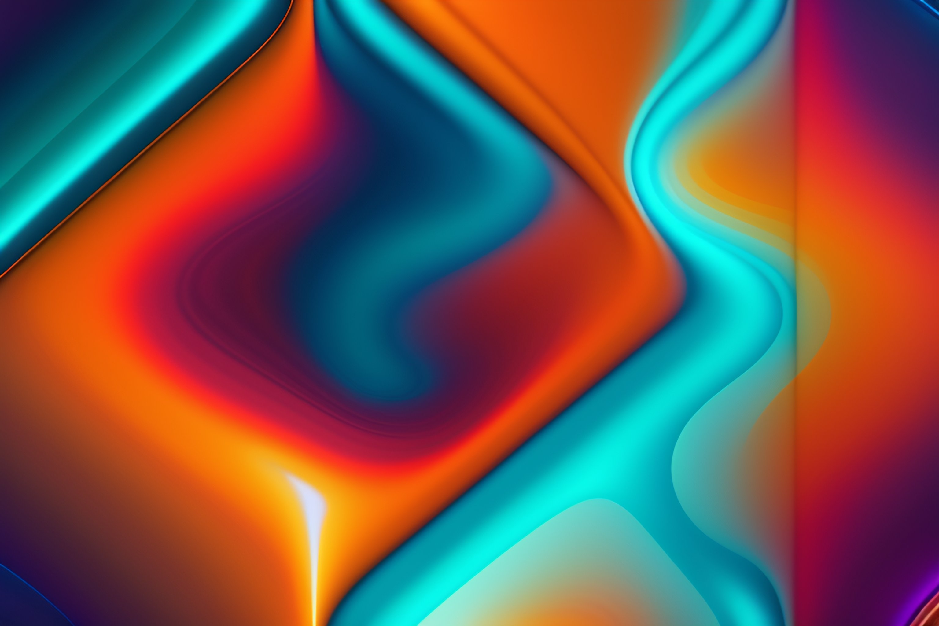 Lexica - High resolution desktop wallpaper, Iridescence pattern, teal ...