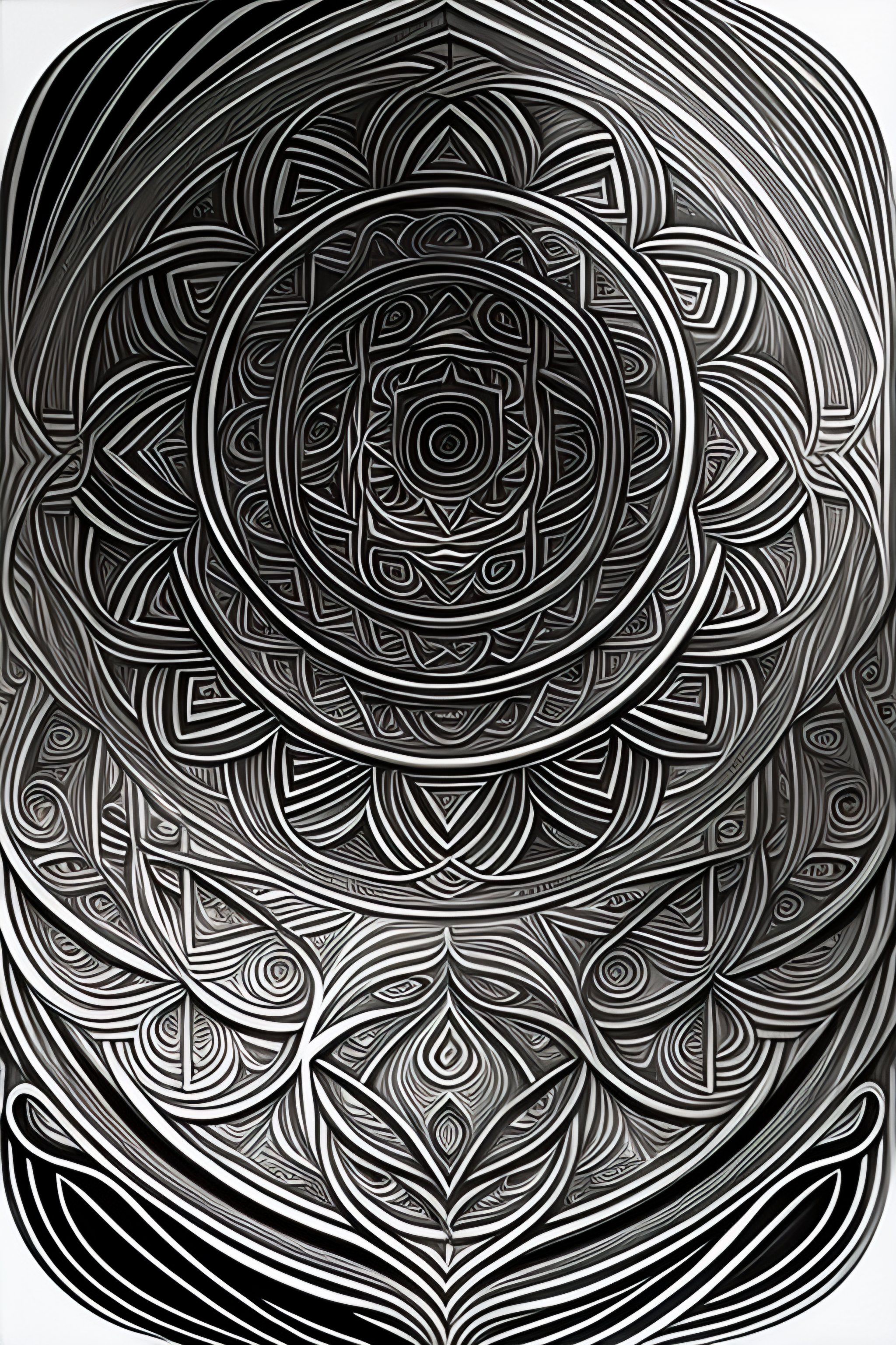 Lexica - Mystic humanism, abstract, line drawing