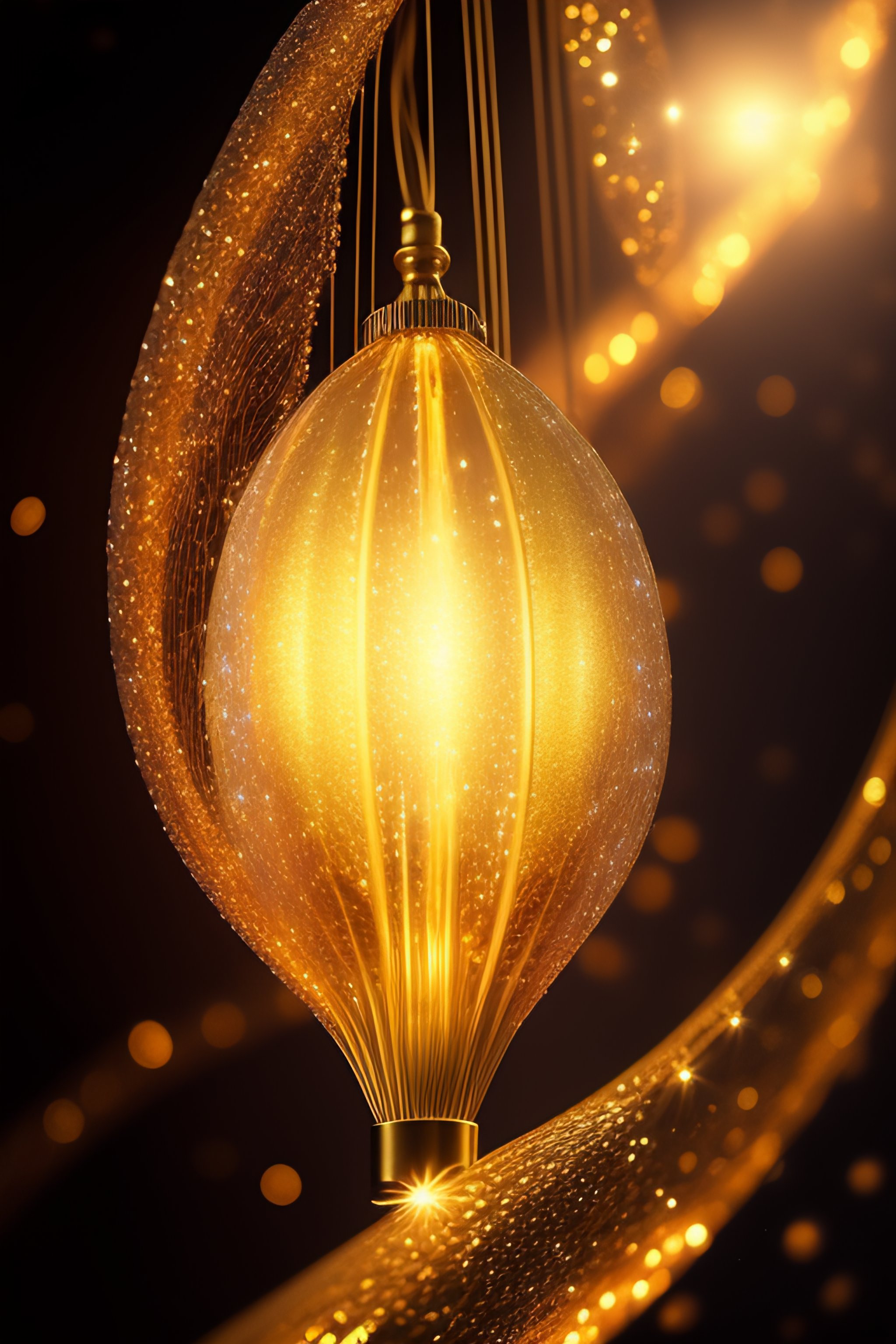 Lexica - An apparatus with beautiful golden strings, Shimmering ...