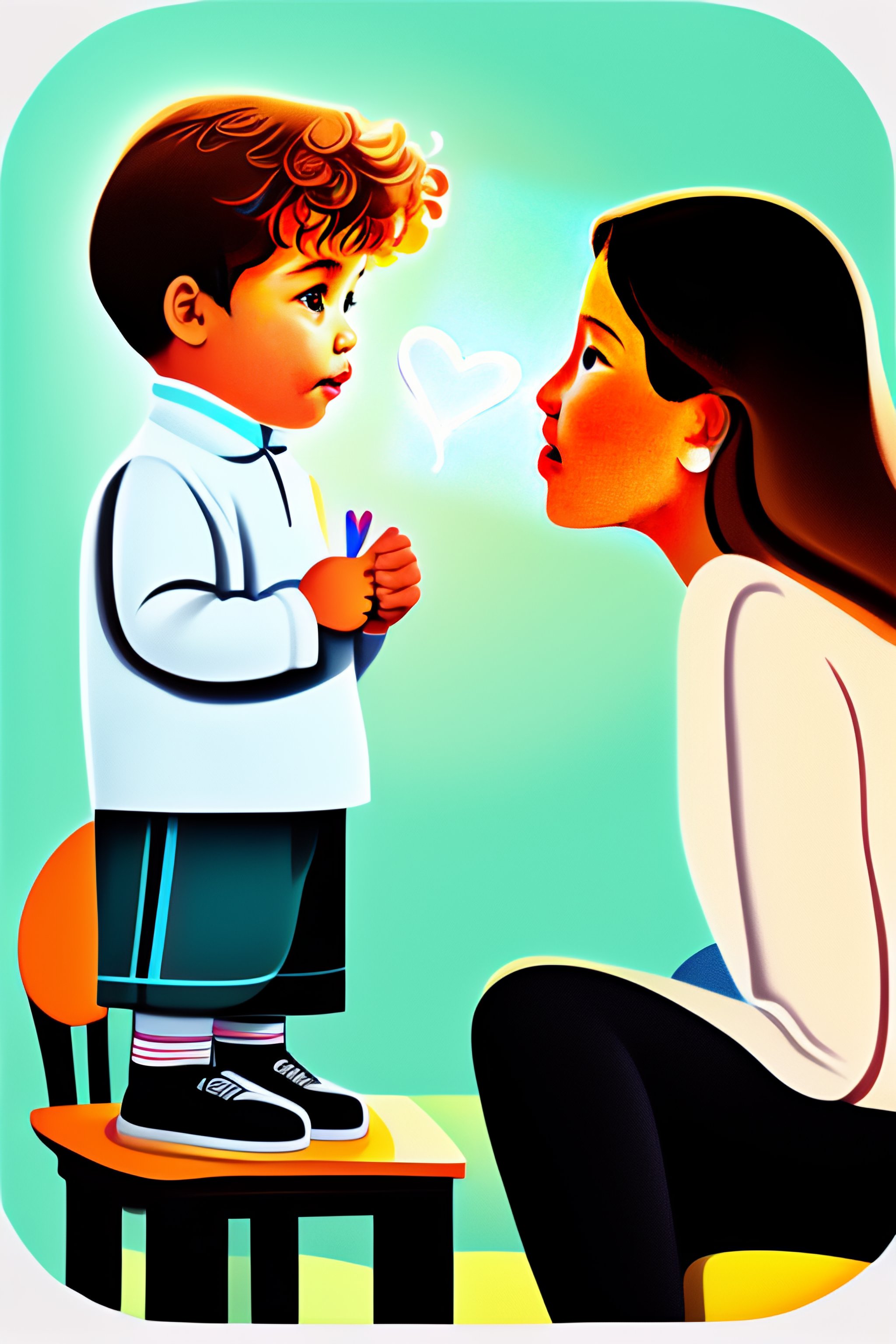 Lexica - Create an illustration that depicts a parent and child having ...