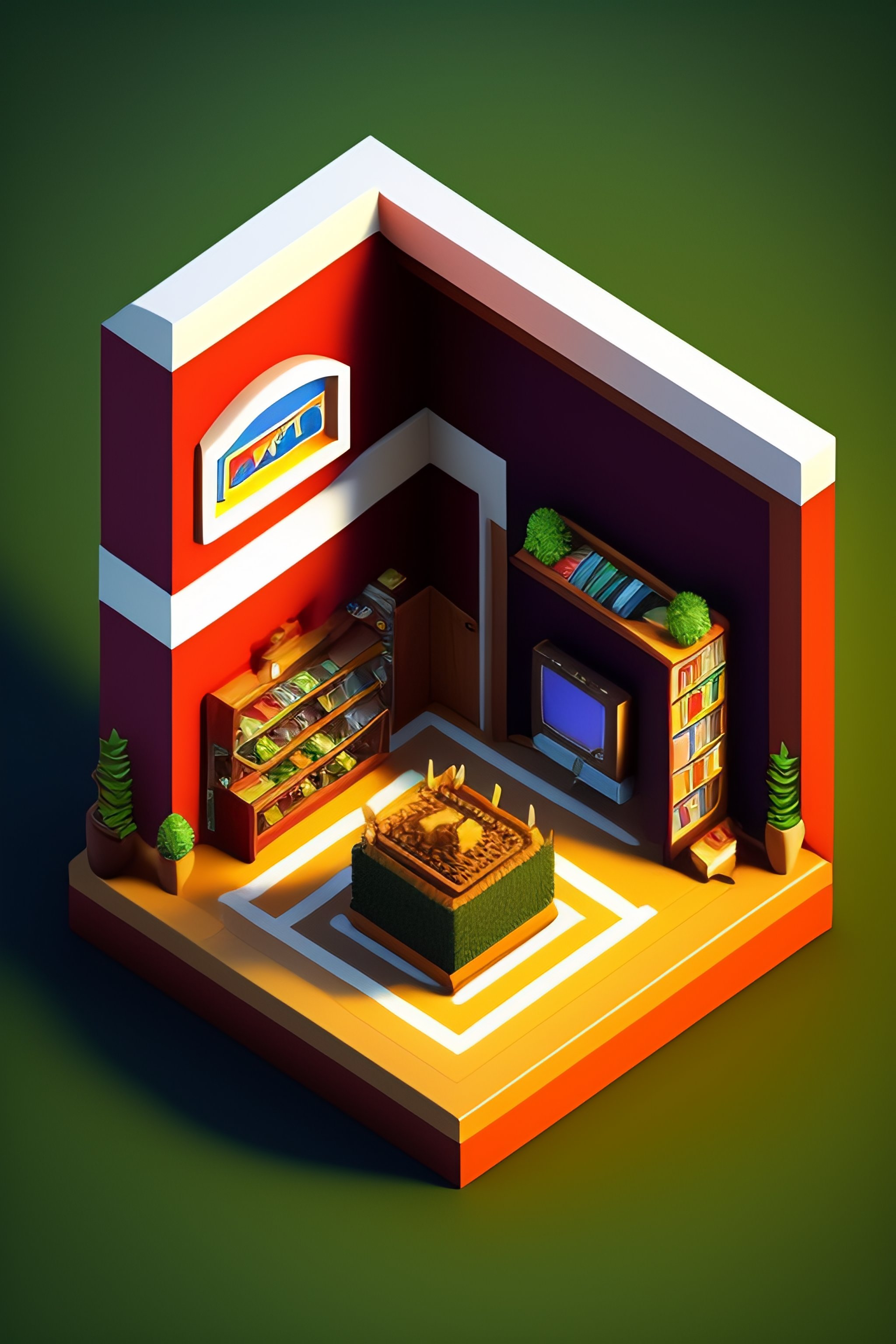 Lexica - 3d isometric school