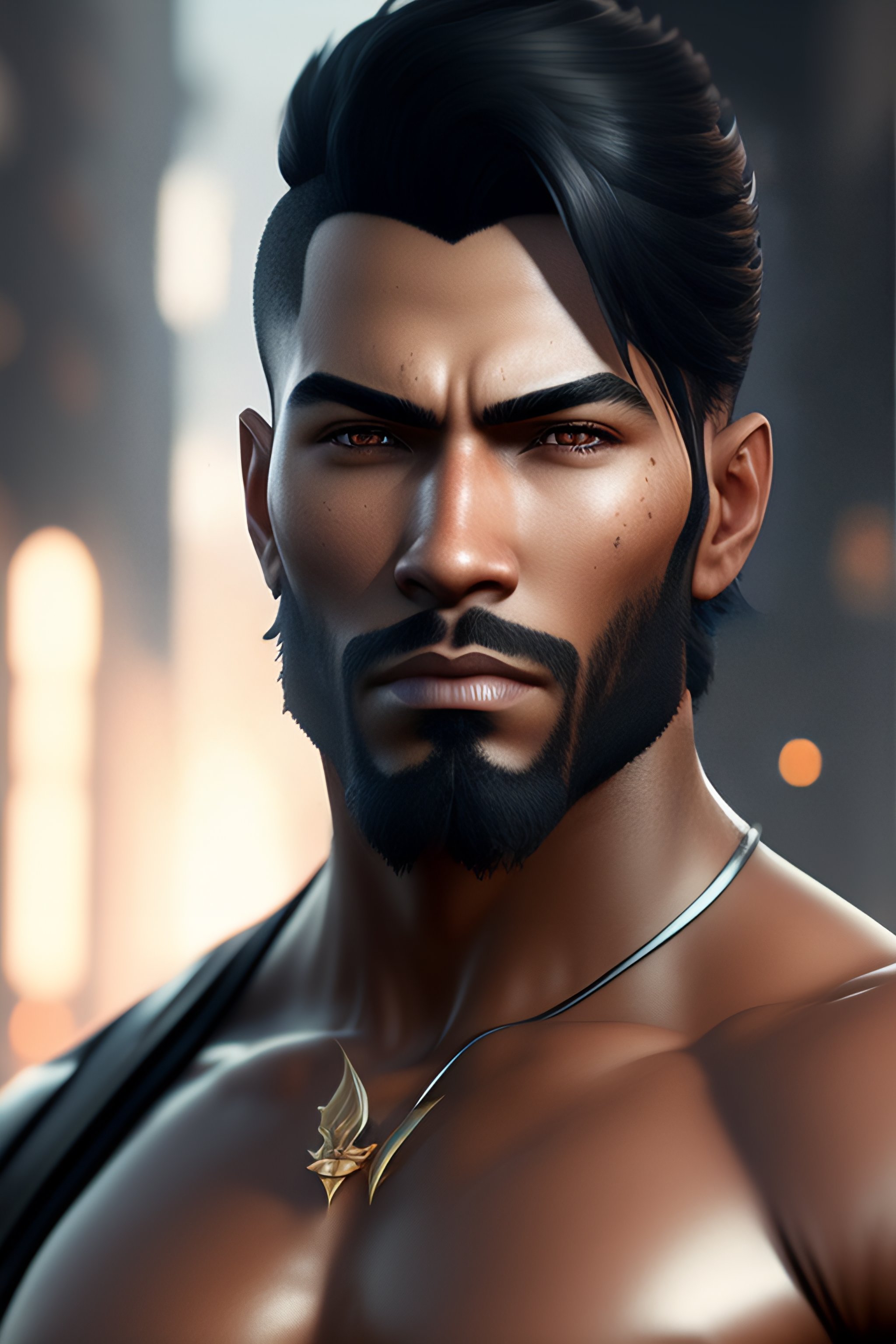 Lexica - White skin male,black hair ,pirate man , after war, full body ...