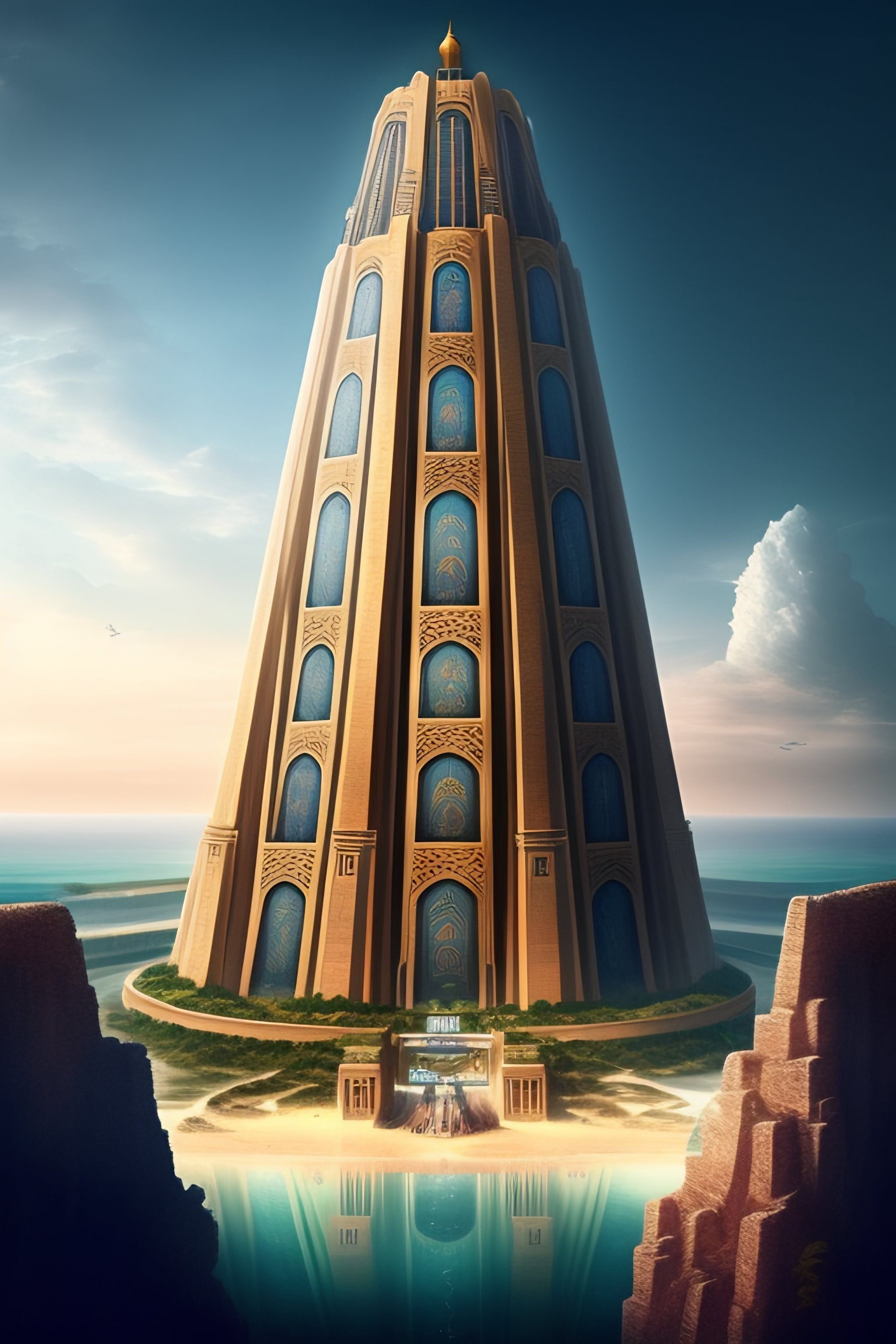 Lexica - Tower of babel in Atlantis big circular huge civilization lost ...