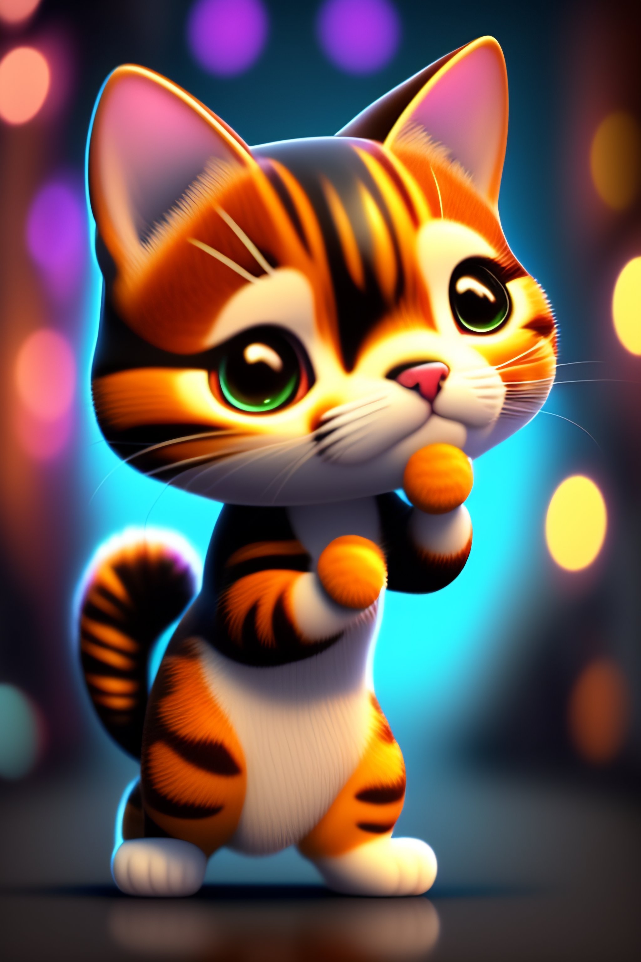Lexica - Cute chibi cat dancing