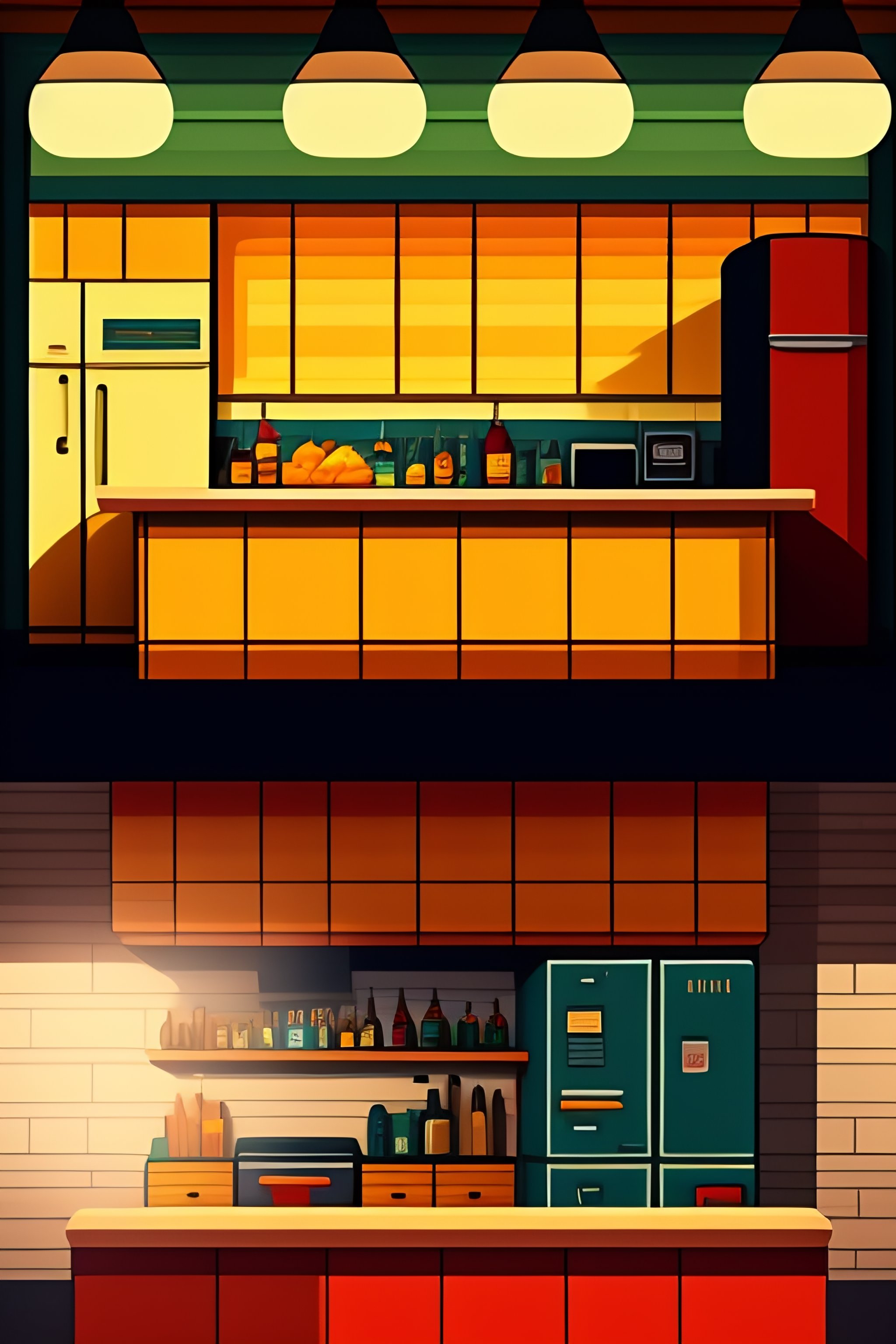 Lexica - 2d flat cartoon in the style of south park of a 1980s style ...