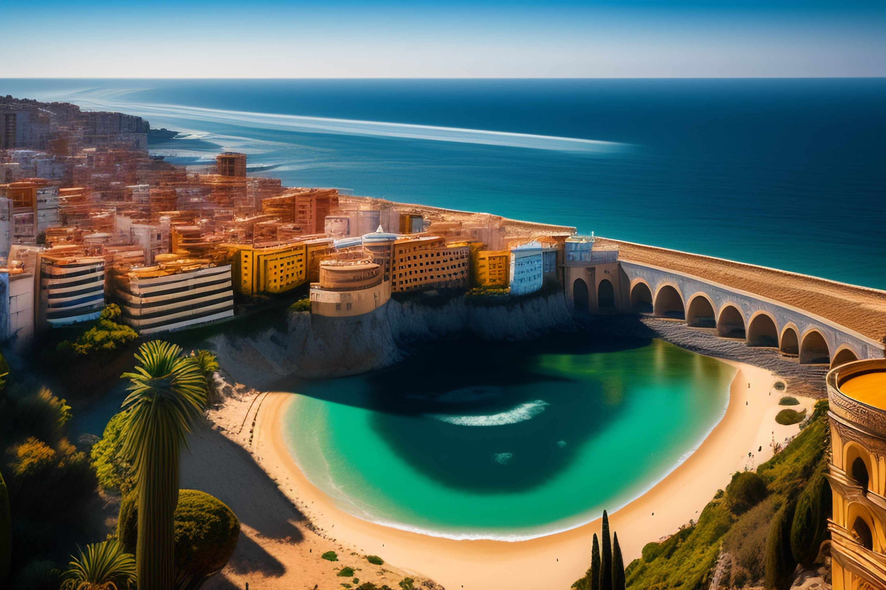 Lexica - High detail photograph of Alger city, sea, realistic photo ...