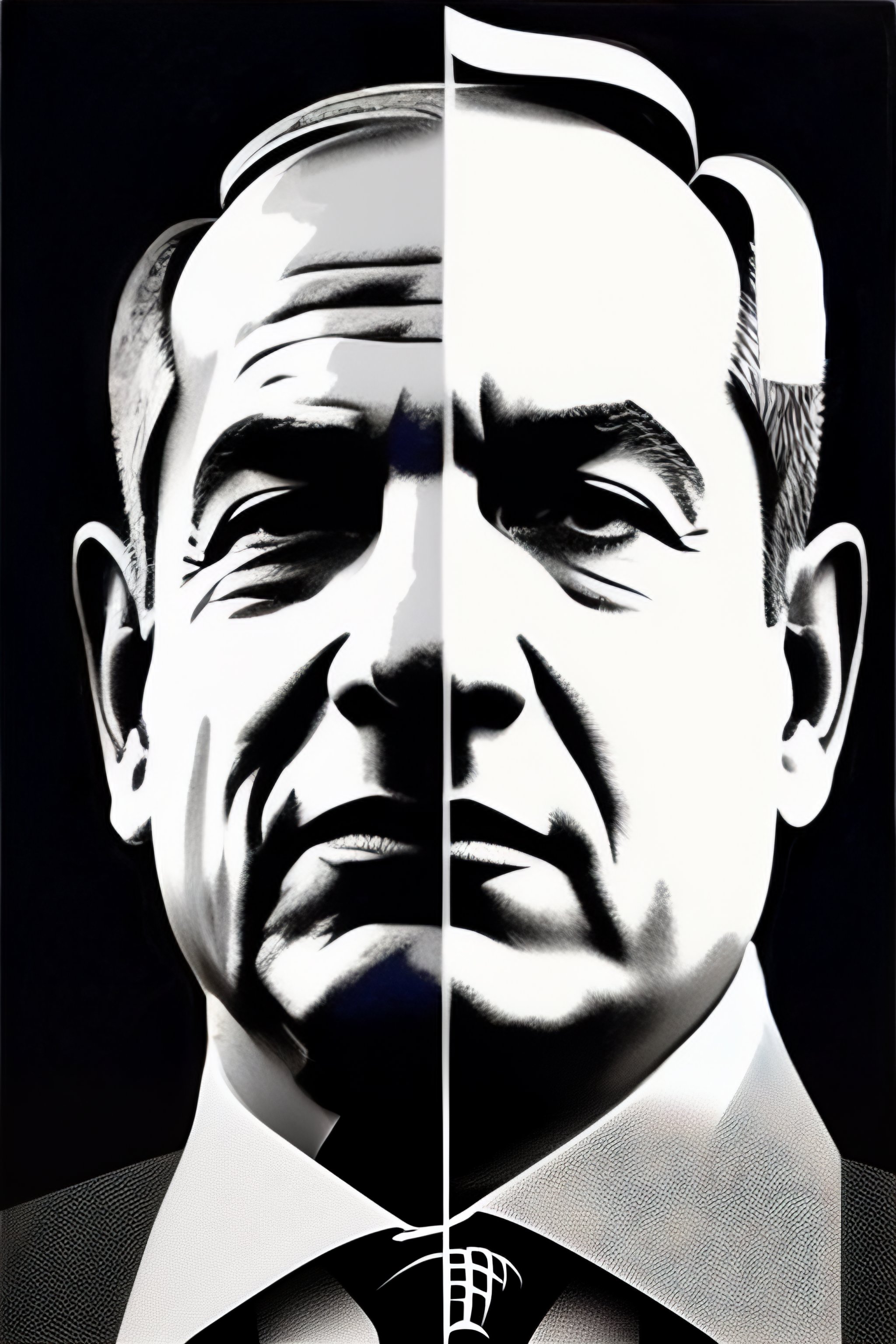 Lexica - Portrait of benjamin netanyahu, PaperCut style
