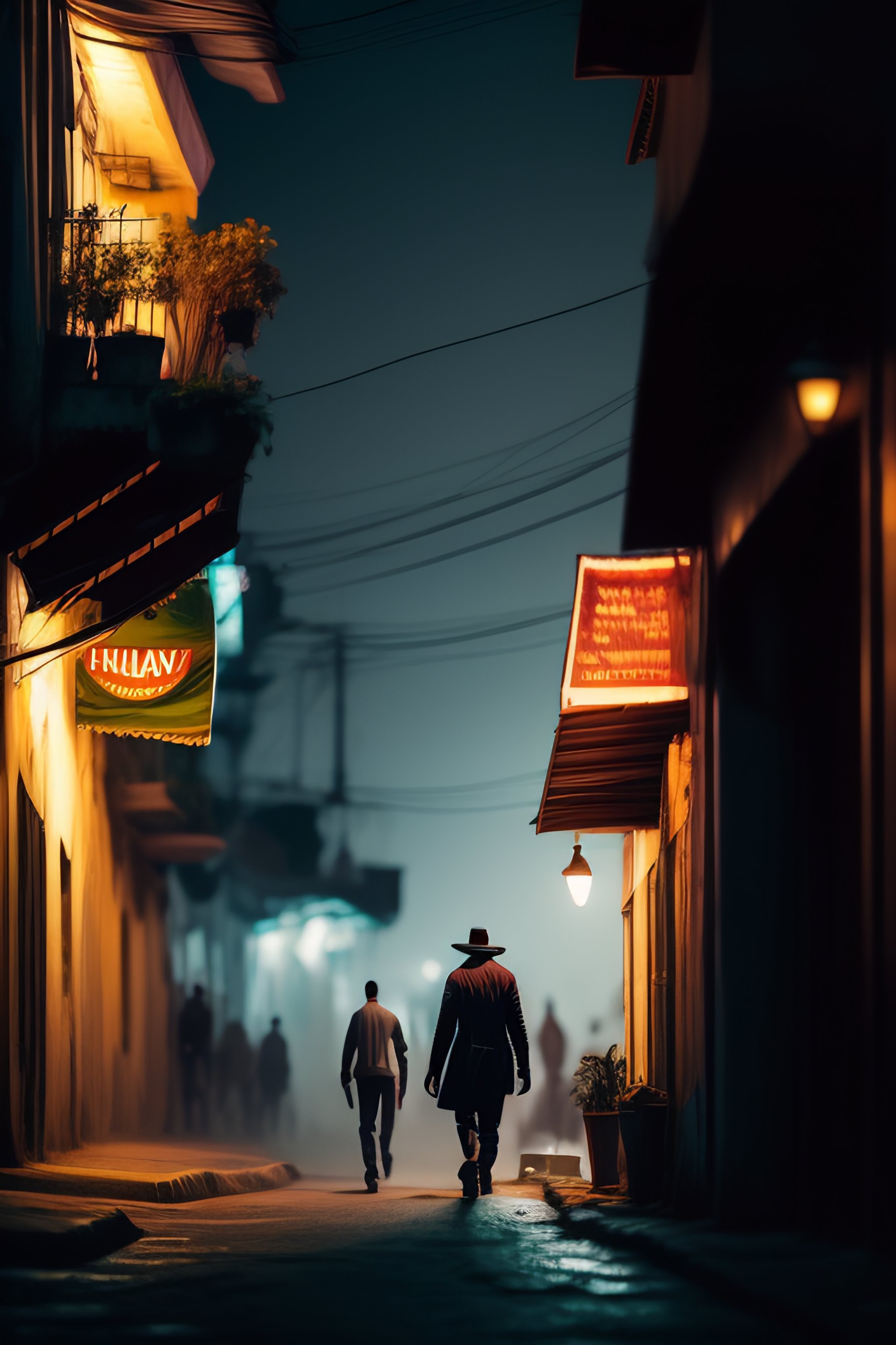 Lexica - A Werewolf walking at favelas Brazilian streets, horror movie ...