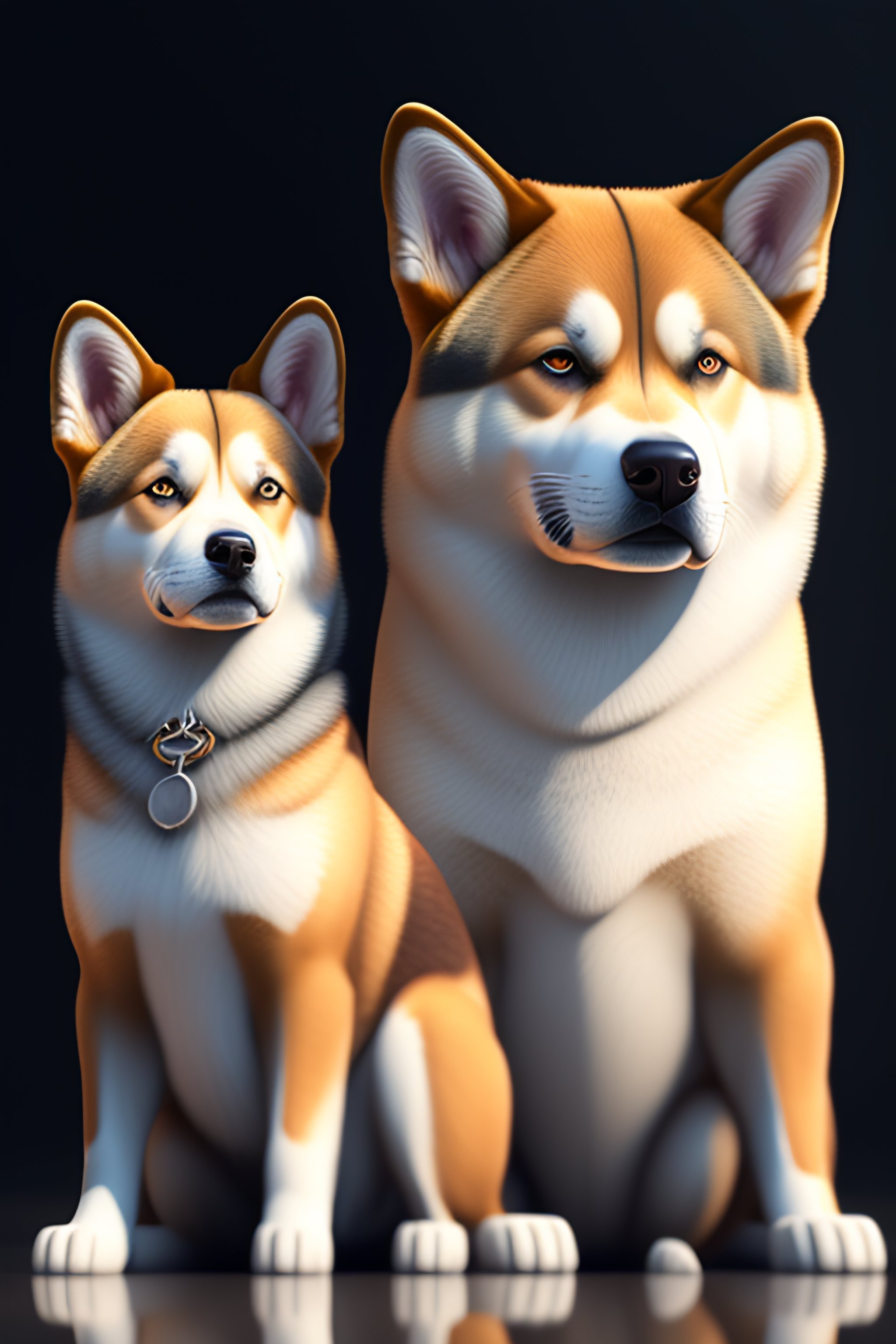 Lexica - Akita Inu Family male female son DOGS , made by stanley ...