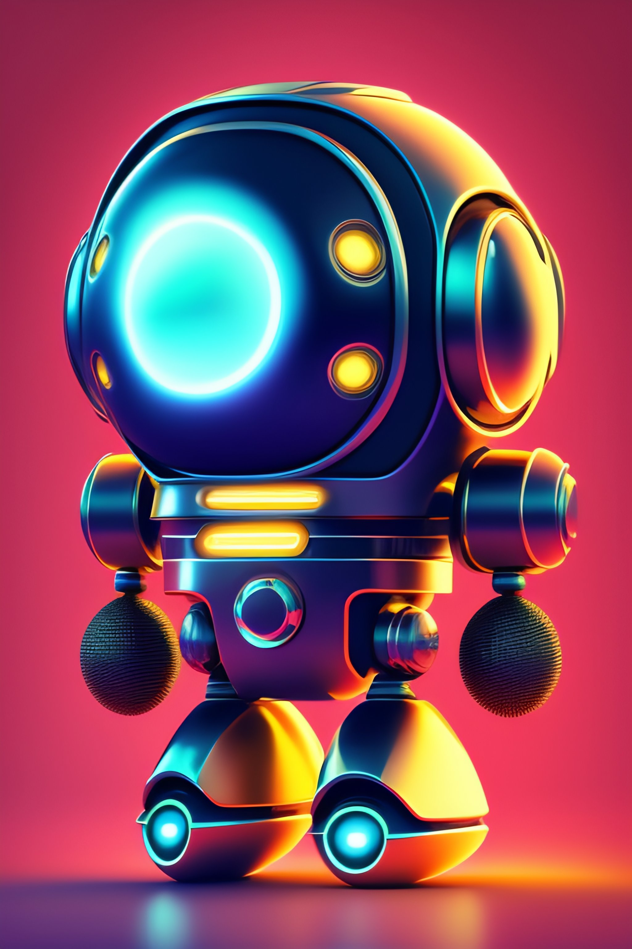 Lexica - An mascot robot, modern robot, round robot, logotype, icon ...