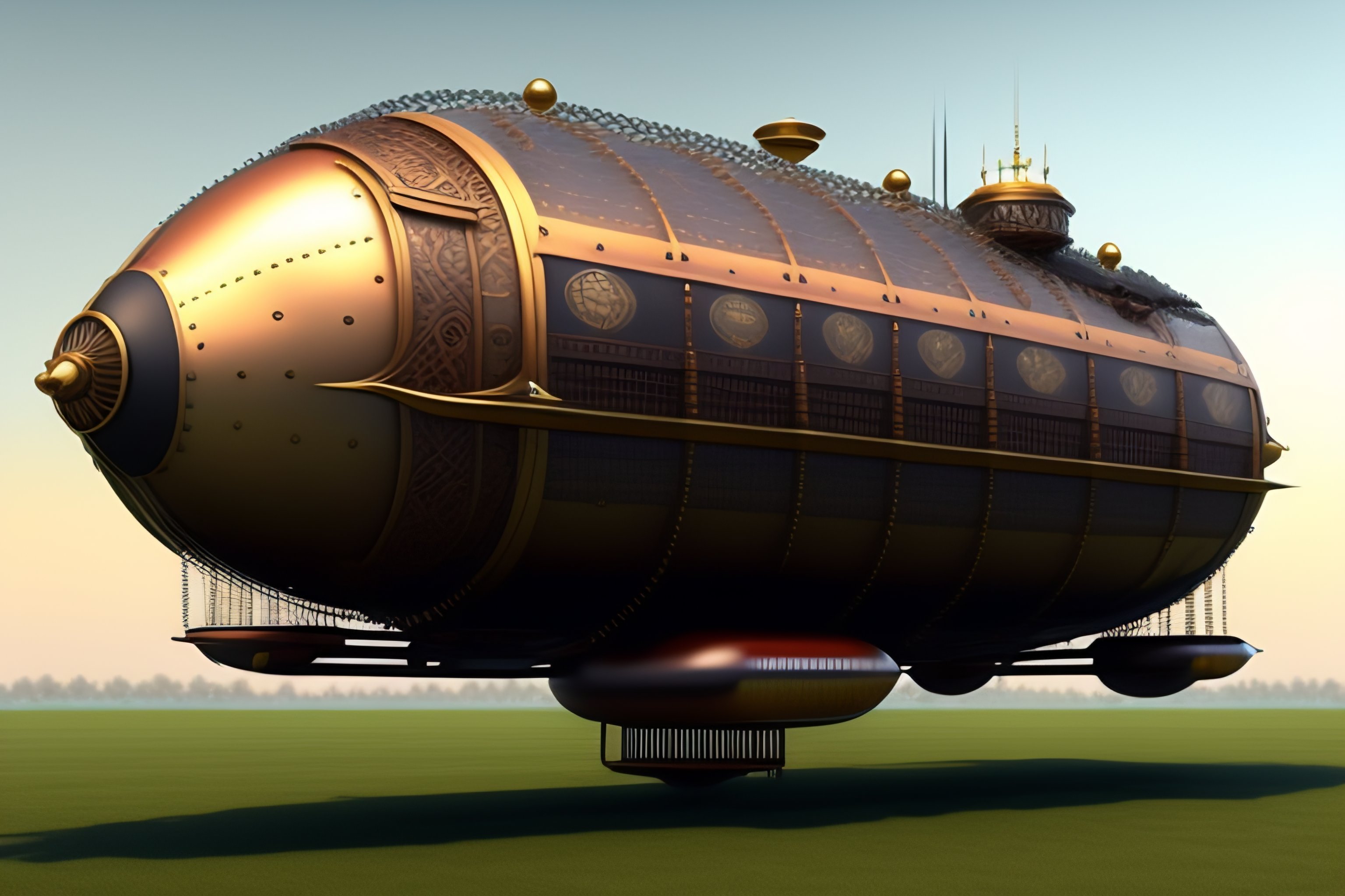 Lexica - Airship by steampunk style, firestorm engine