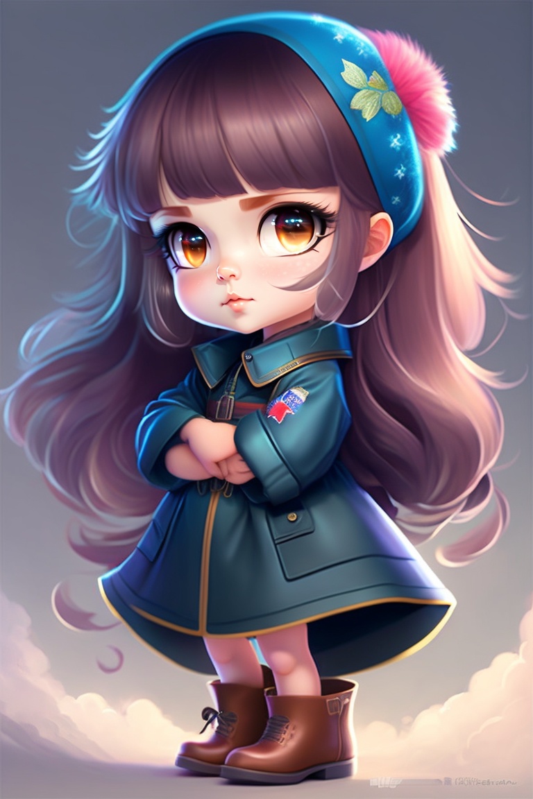 Lexica - A small girl funy pretty, chibi styles